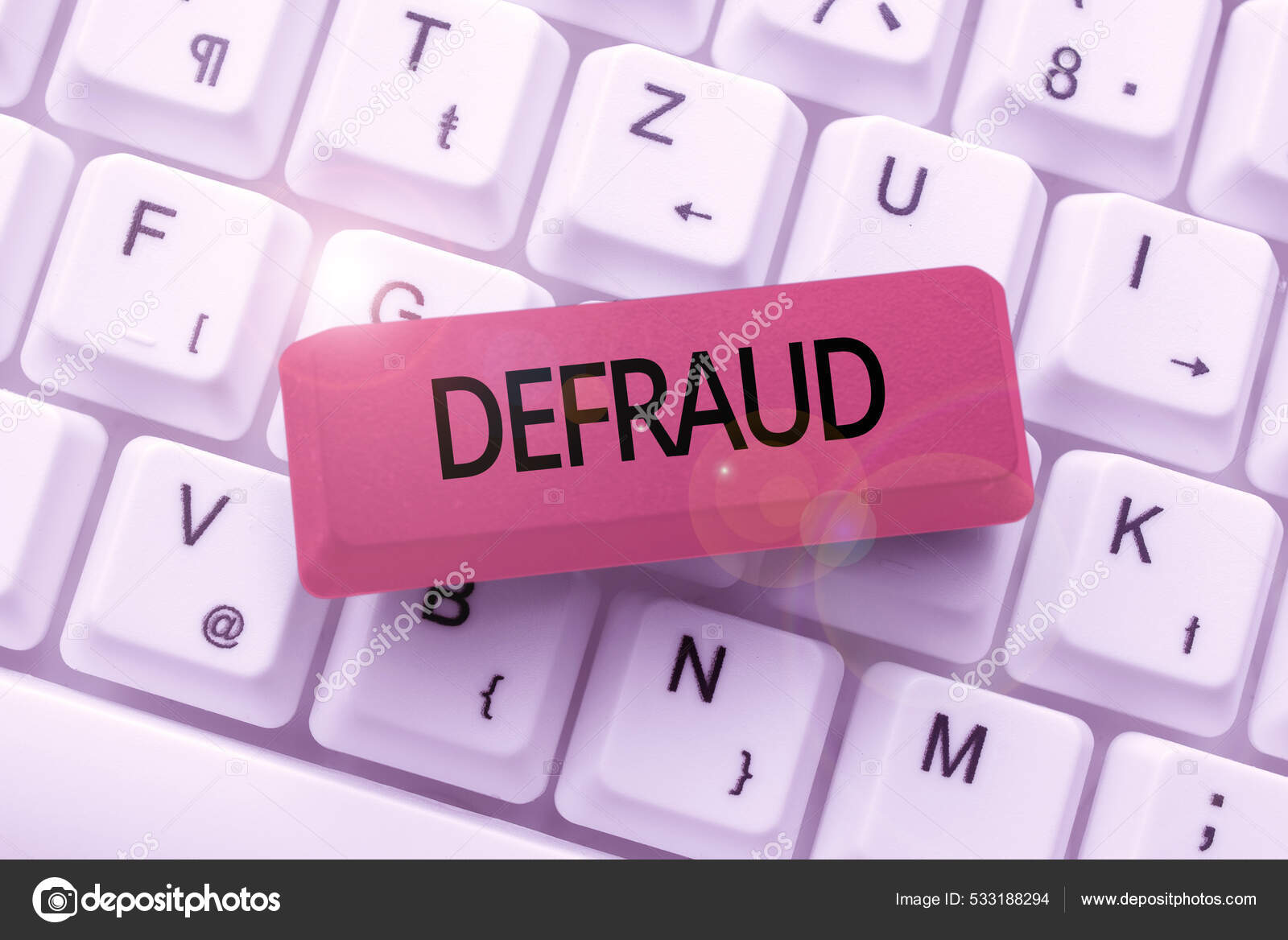 Conceptual display Defraud. Business approach to trick or cheat someone ...