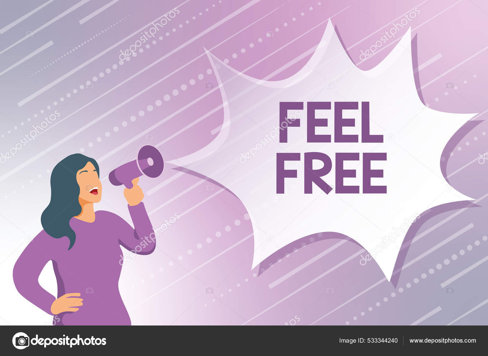 Handwriting text Feel Free. Internet Concept have no hesitation or ...