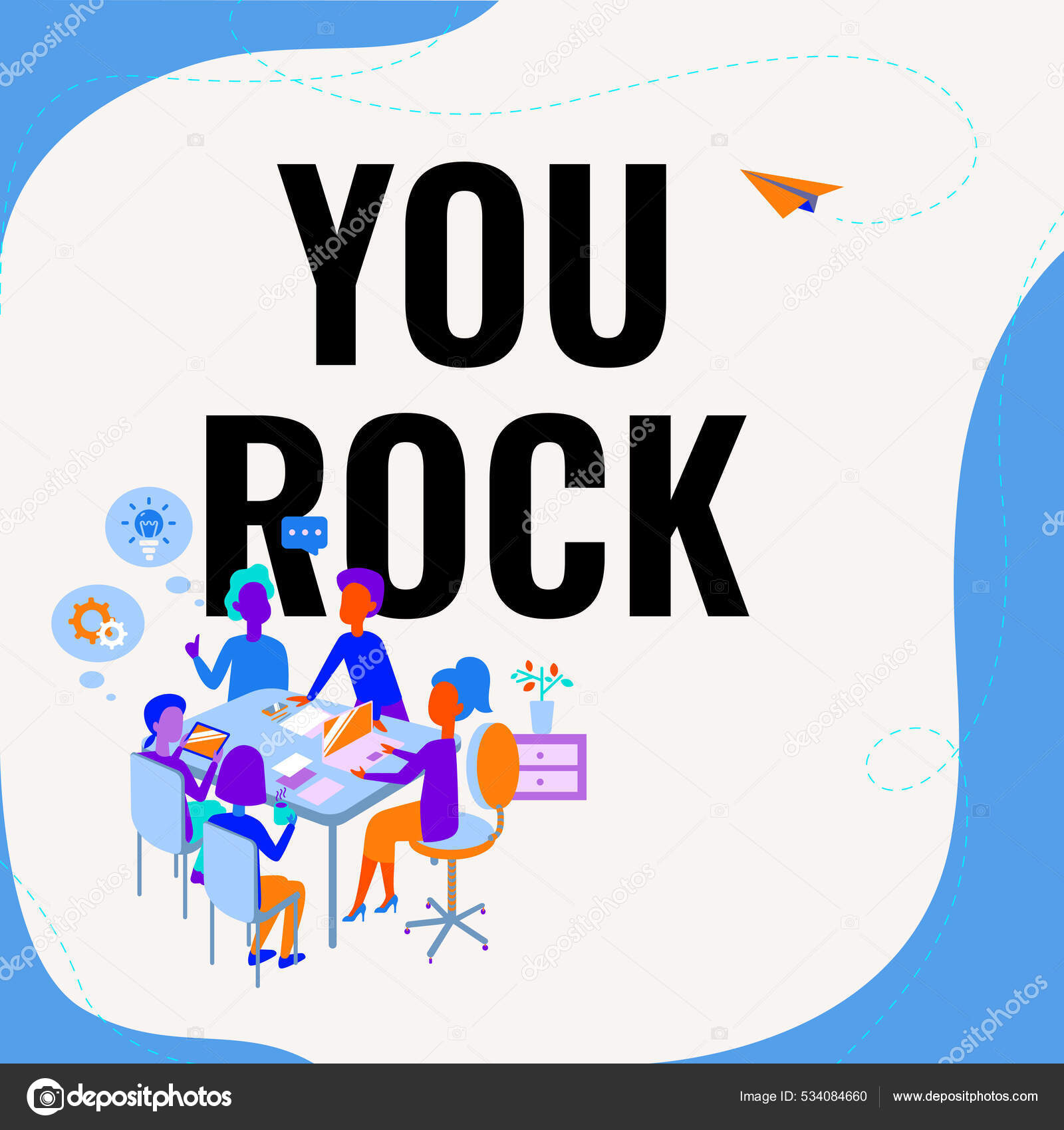 Conceptual caption You Rock. Business concept slang phrase of praise or ...