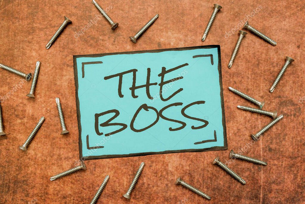 Signo de texto que muestra al jefe. Concepto que significa una persona ...