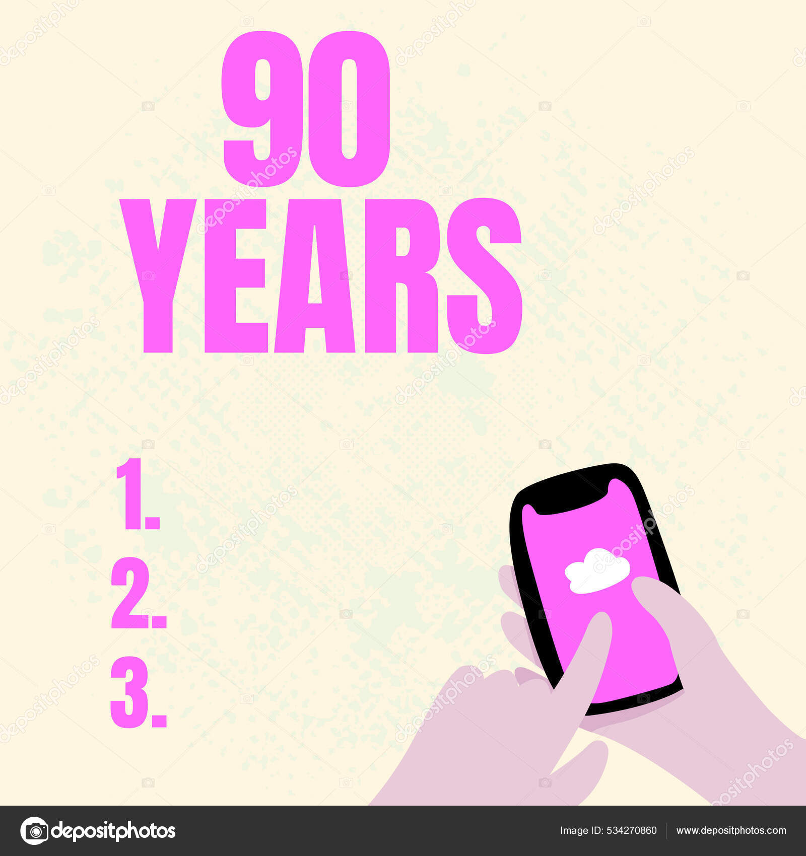 Conceptual display 90 Years. Conceptual photo Remembering or honoring ...