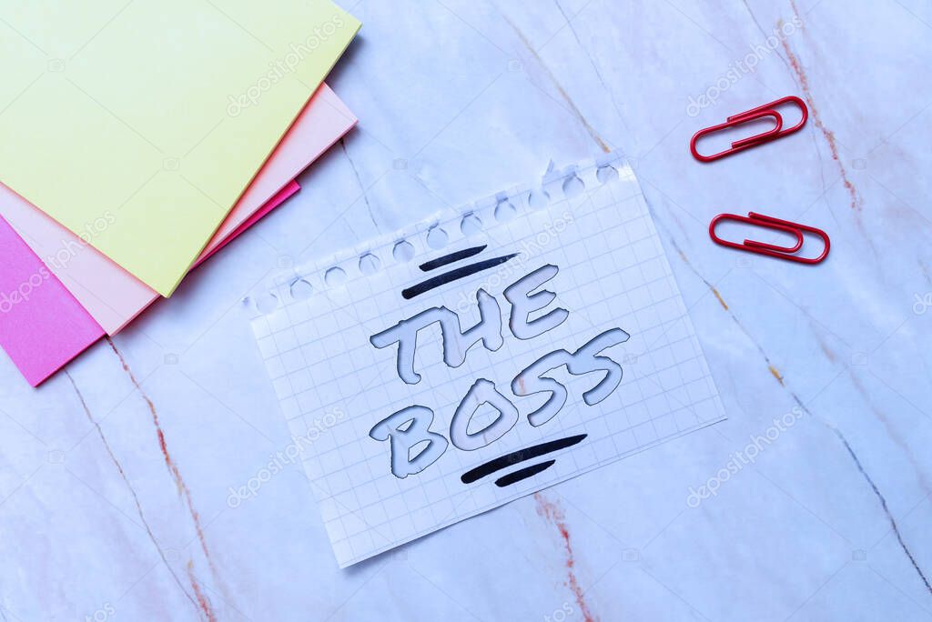 Texto manuscrito El jefe. Visi n general del negocio una persona que ...