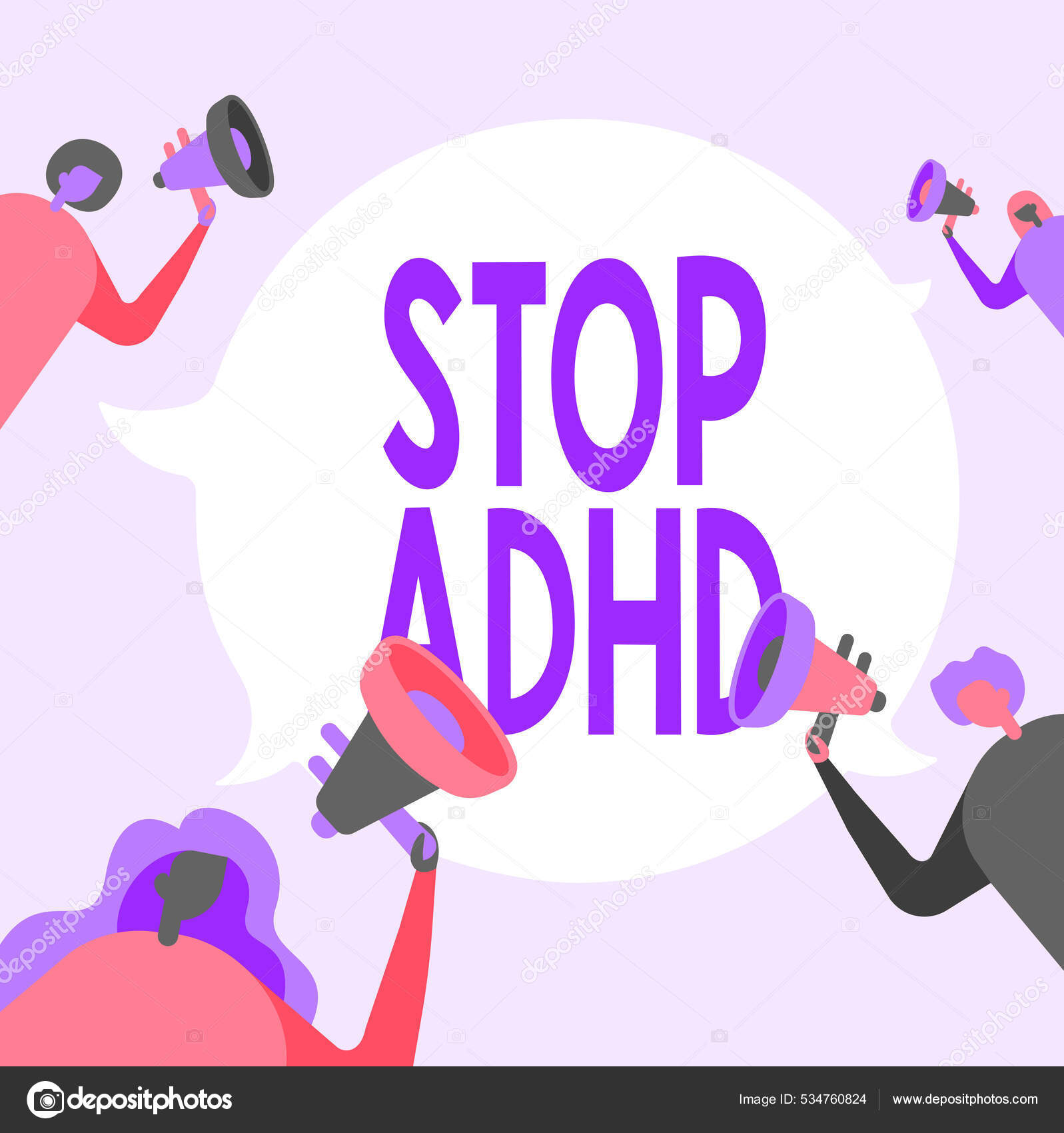 Sign displaying Stop Adhd. Business approach Put at end the mental ...
