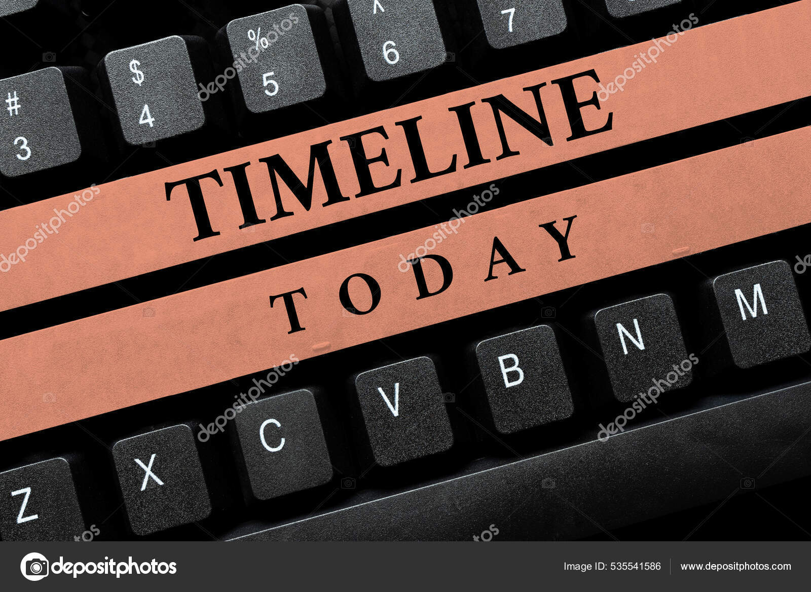 Hand writing sign Timeline. Word for graphical representation of period time on which events are ...