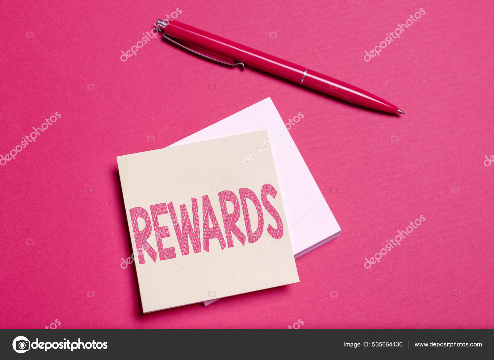 Writing displaying text Rewards. Internet Concept Given in recognition ...