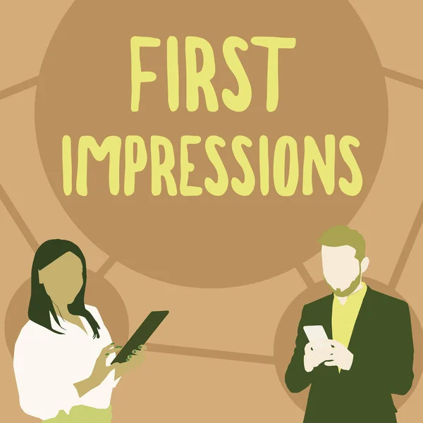 First Impressions Business Cartoon