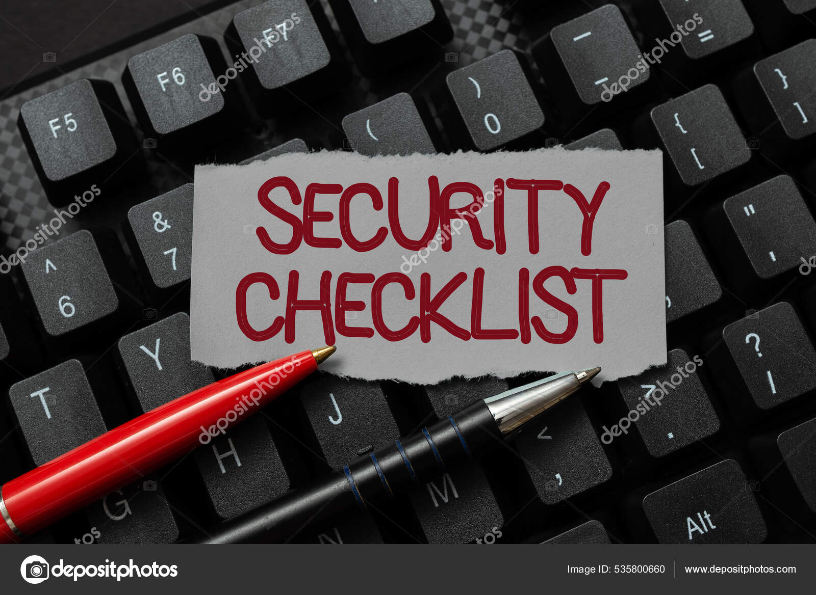 Inspiration showing sign Security Checklist. Business concept ...