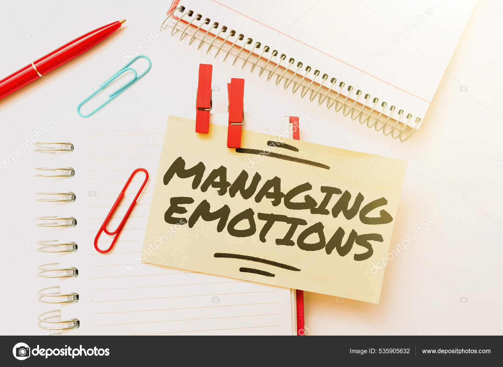 Conceptual display Managing Emotions. Concept meaning Controlling ...