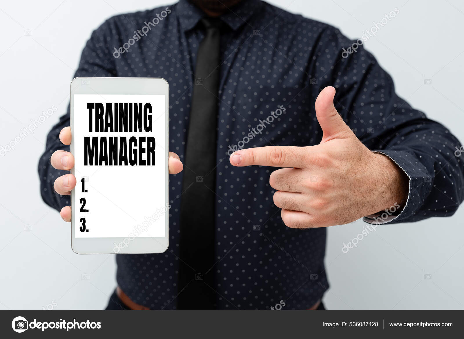 Conceptual caption Training Manager. Word Written on giving needed ...