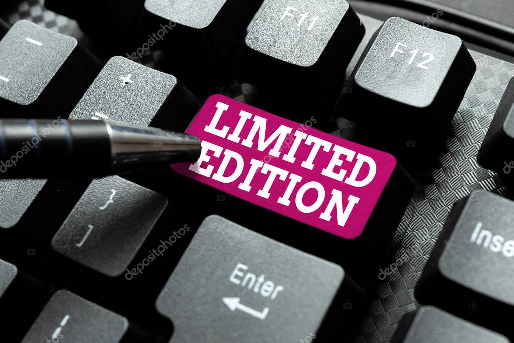 Título conceptual Edición Limitada. escaparate de negocios Trabajo de ...