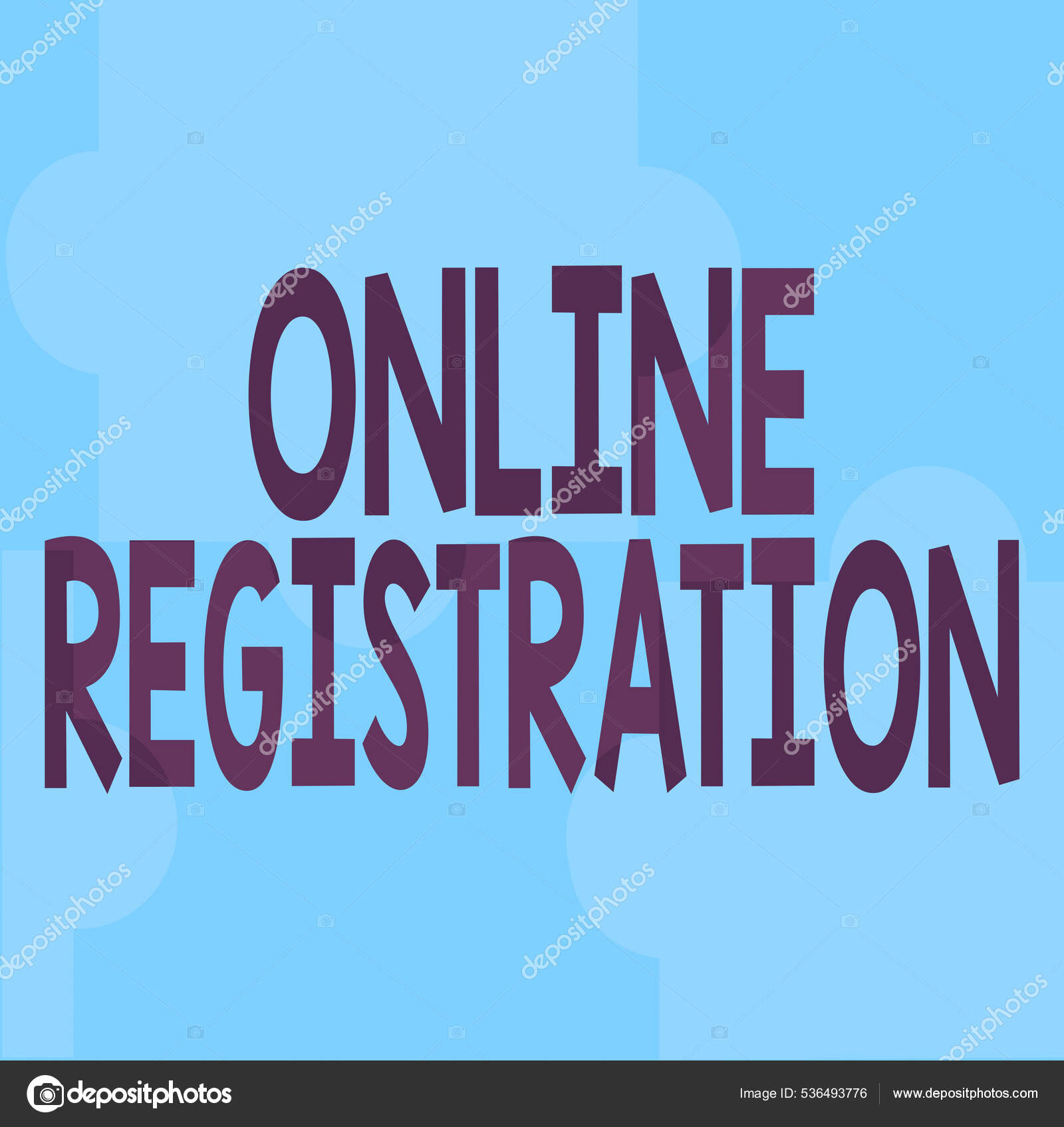 Text showing inspiration Online Registration. Word Written on Process ...