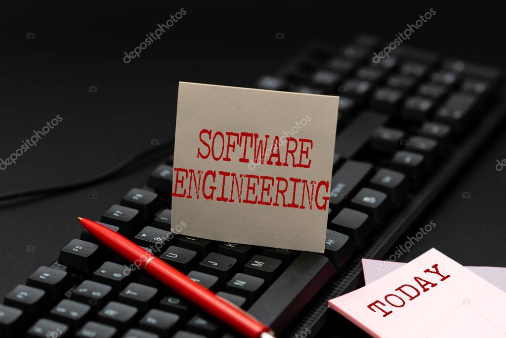 Conceptual caption Software Engineering. Idea de negocio Desarrollo de ...