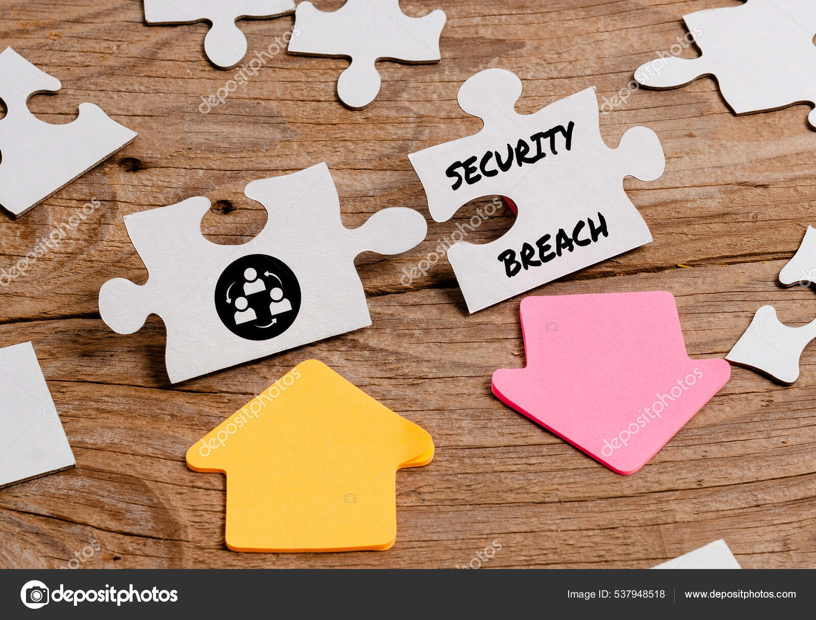 Hand writing sign Security Breach. Internet Concept incident that ...