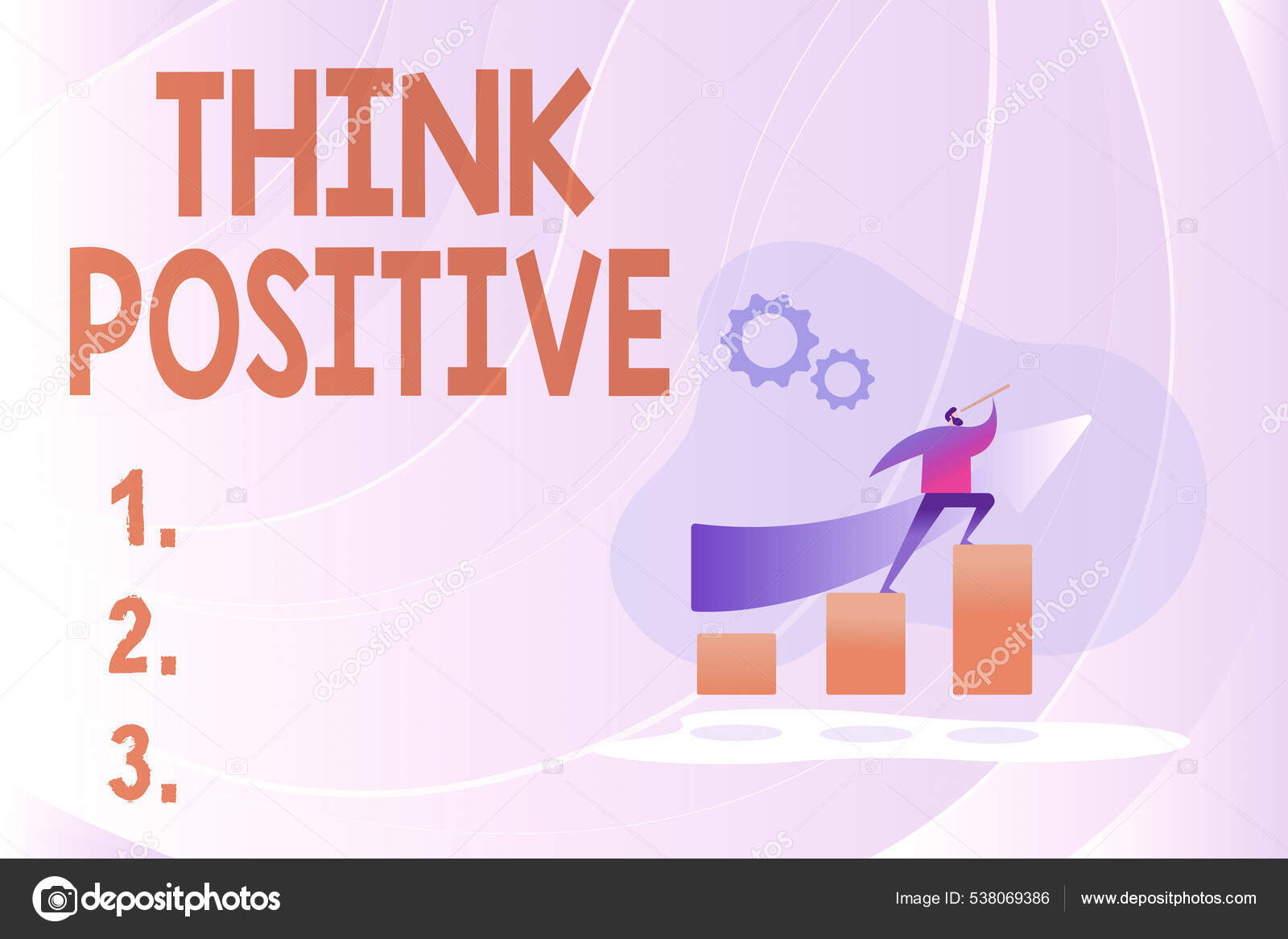 Hand writing sign Think Positive. Concept meaning The tendency to be ...