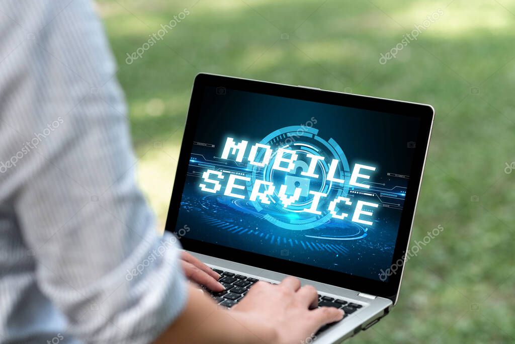 Texto que muestra inspiración Servicio móvil. Idea de negocio Utilidad ...