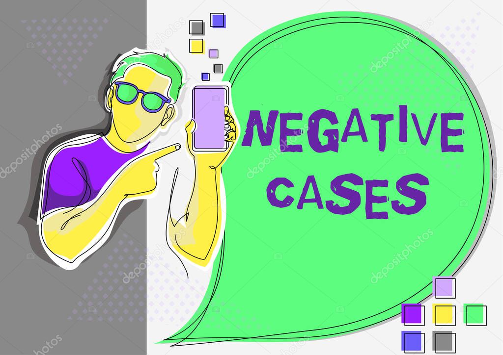 Firma mostrando Casos Negativos. Concepto que significa circunstancias ...