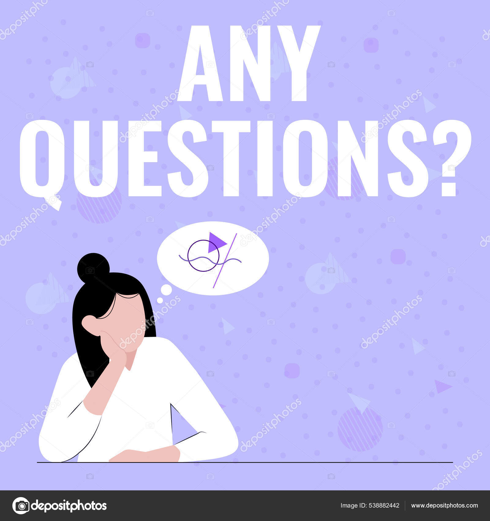 Inspiration showing sign Any Questions Question. Word Written on ...