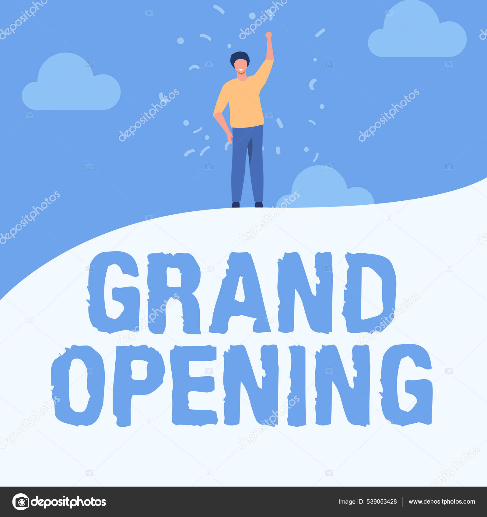 Conceptual display Grand Opening. Business idea Ribbon Cutting New ...