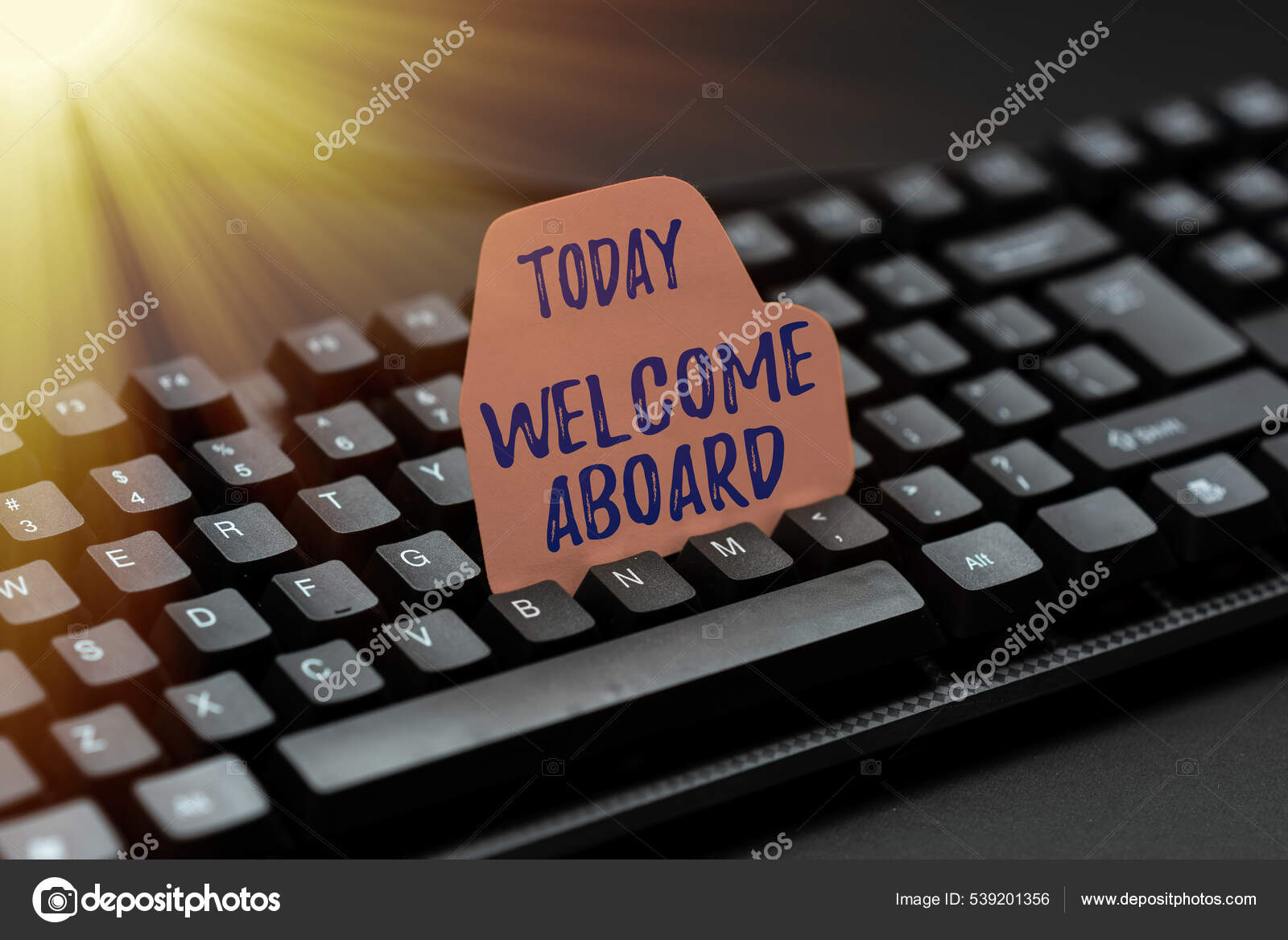 Conceptual display Welcome Aboard. Conceptual photo Expression of ...