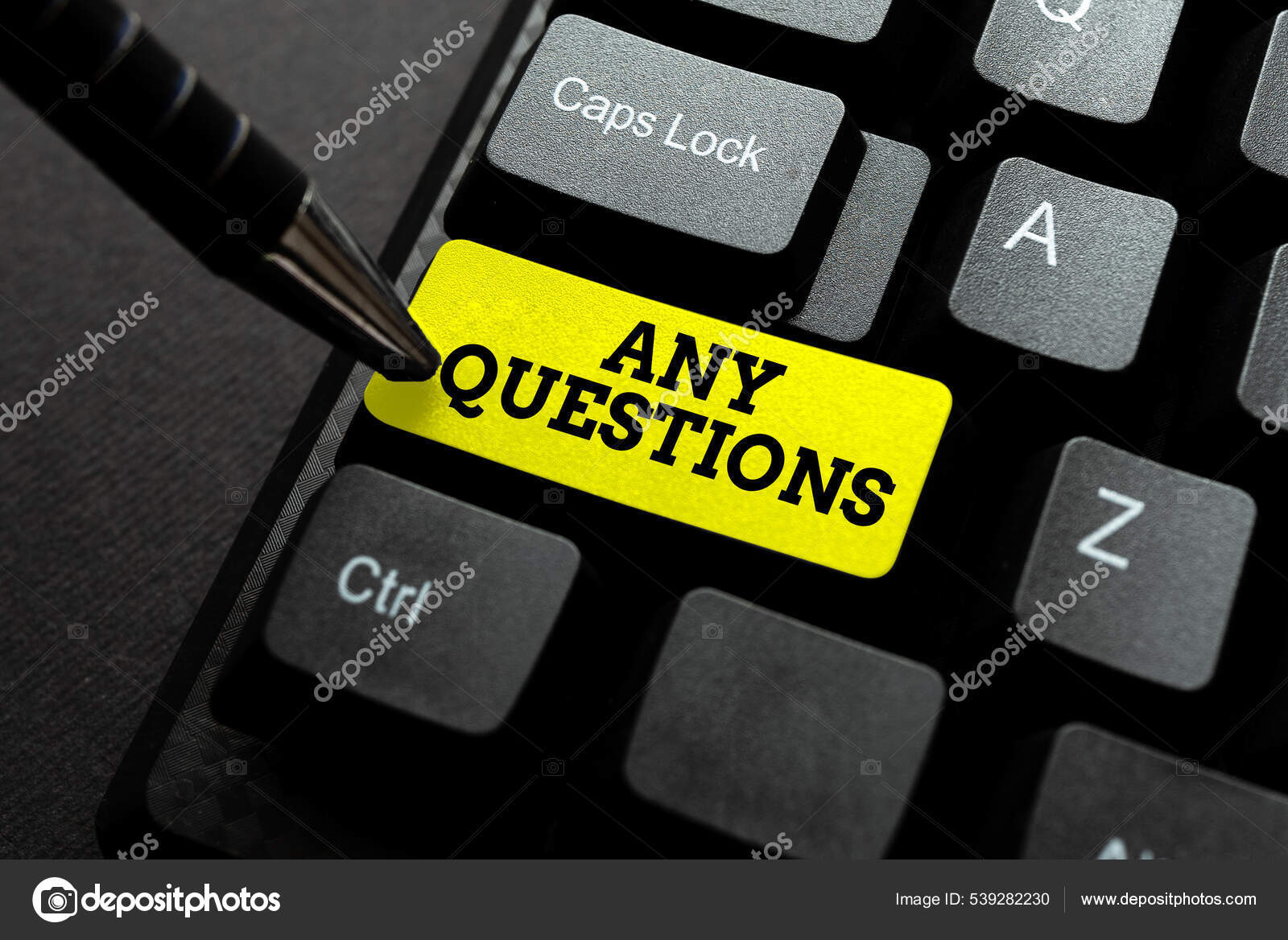 Conceptual display Any Questions. Word Written on Clueless Blank face ...