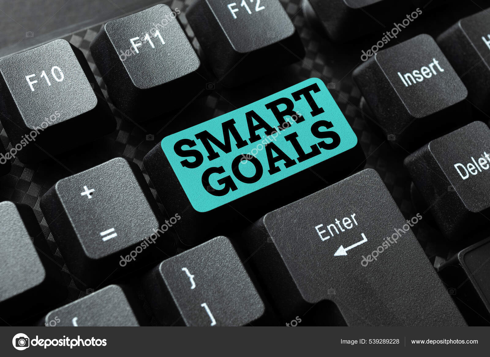 Text sign showing Smart Goals. Internet Concept mnemonic used as a ...