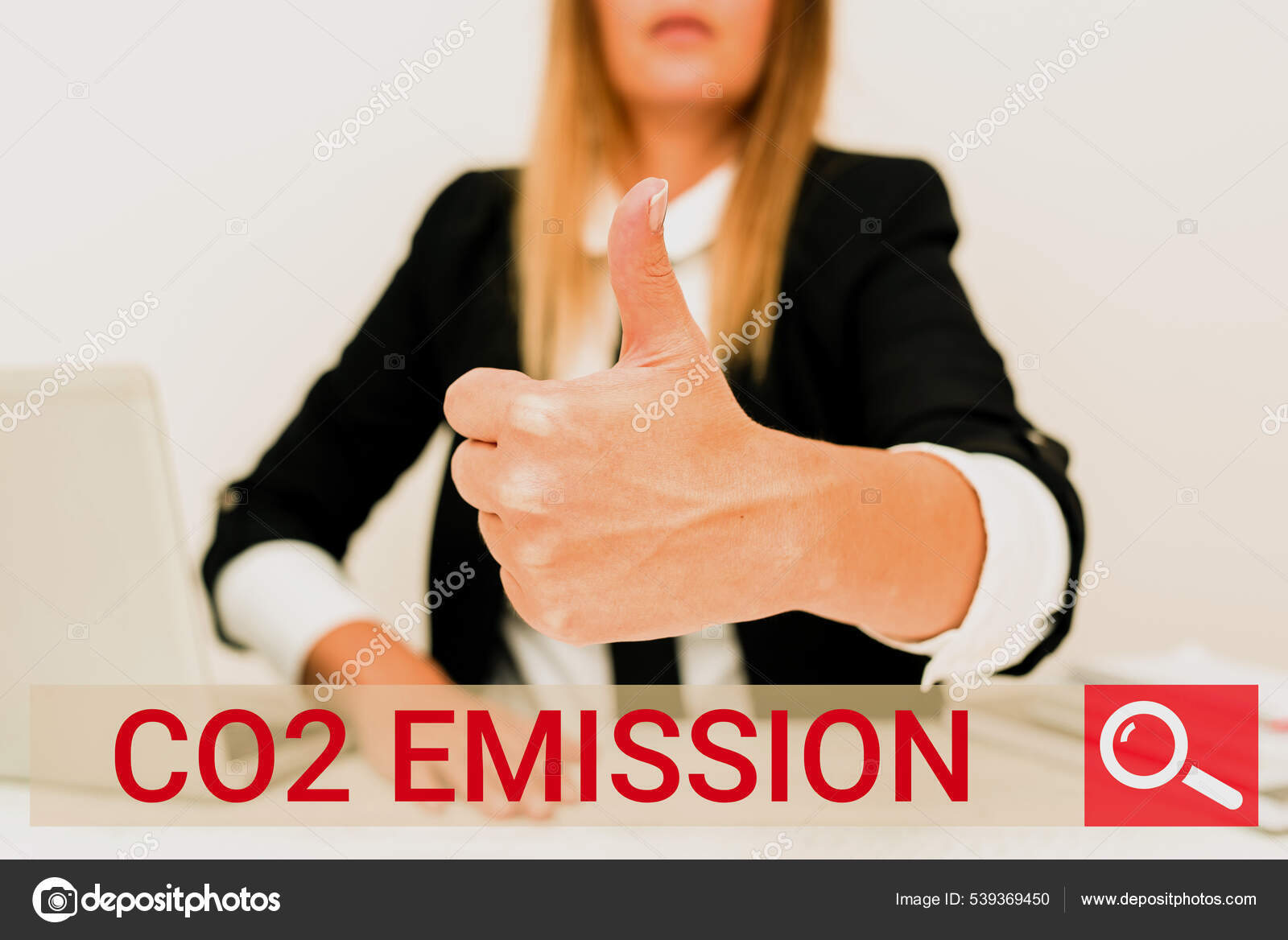 Sign displaying Co2 Emission. Business approach Releasing of greenhouse ...