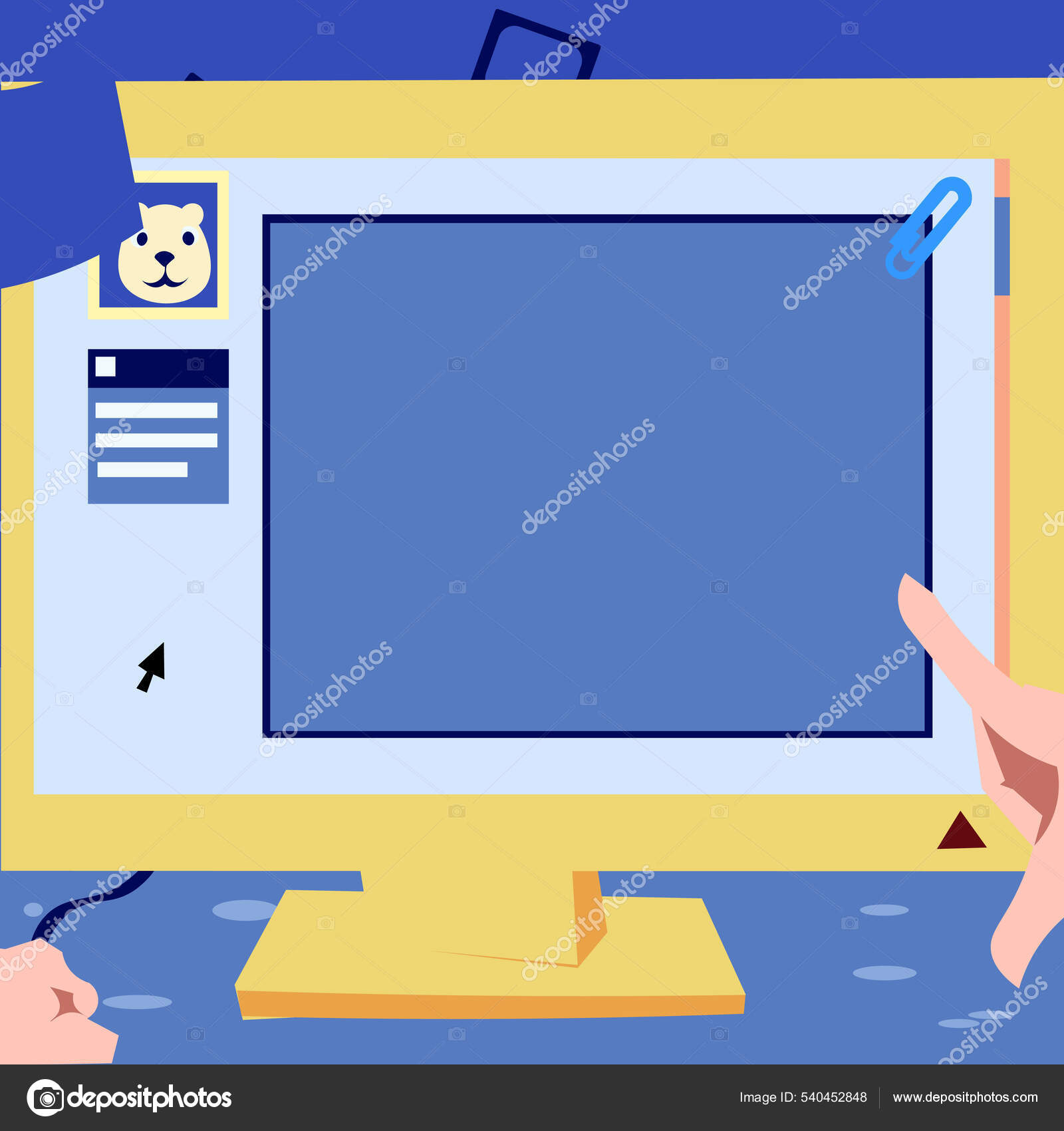 Hand Touching Screen Of Desktop Inside Web Browser Showing Recent ...