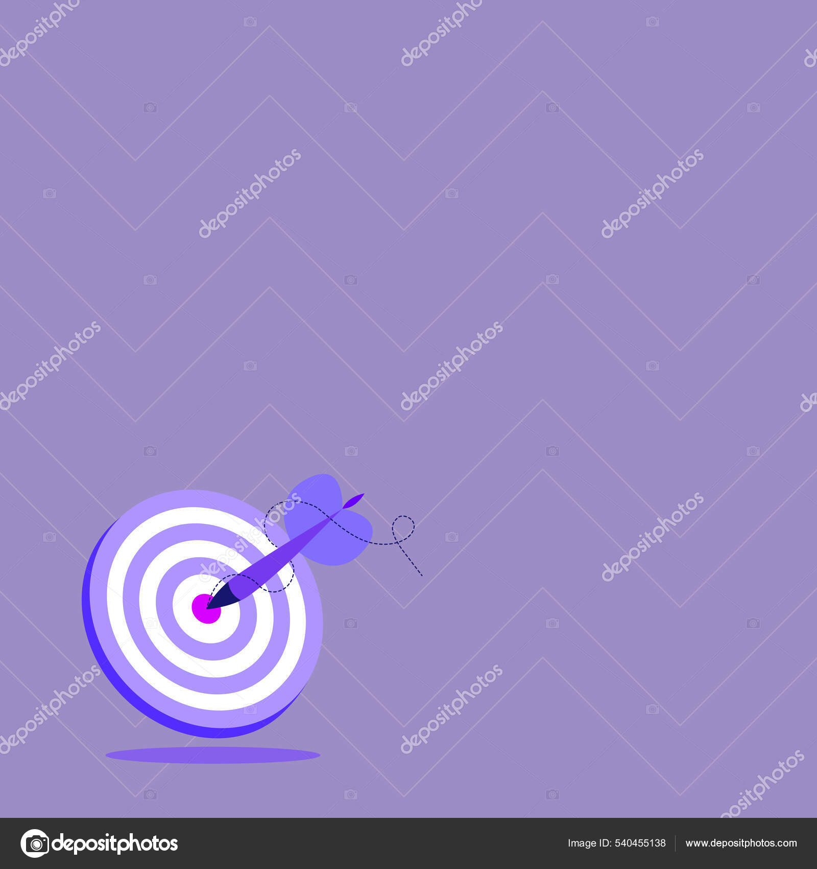 Presenting Message Hitting Target Concept, Abstract Announcing Goal ...