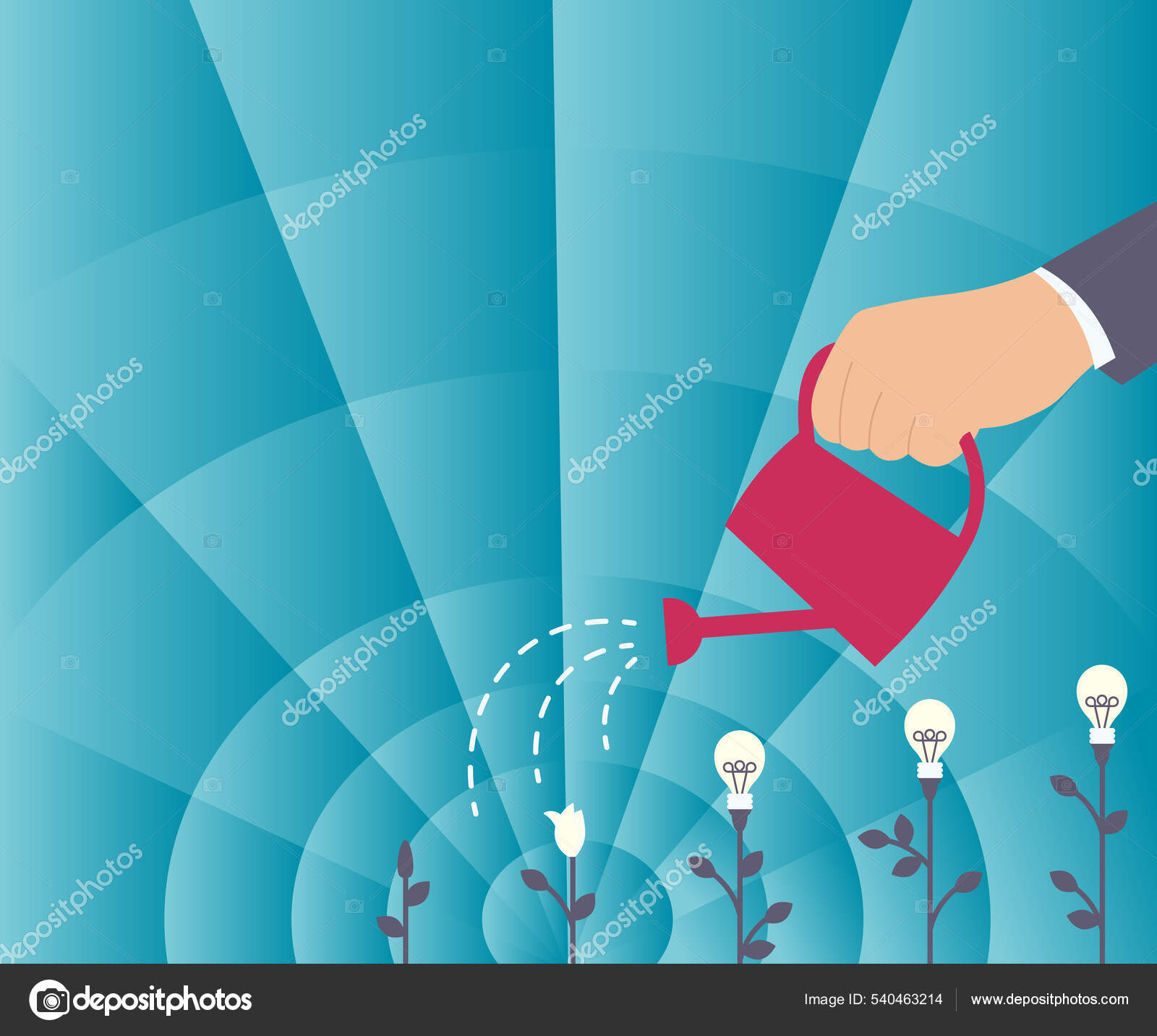 Hand Holding Water Can Watering Plants Growing Newest Project Ideas Ensuring Success. Palms ...