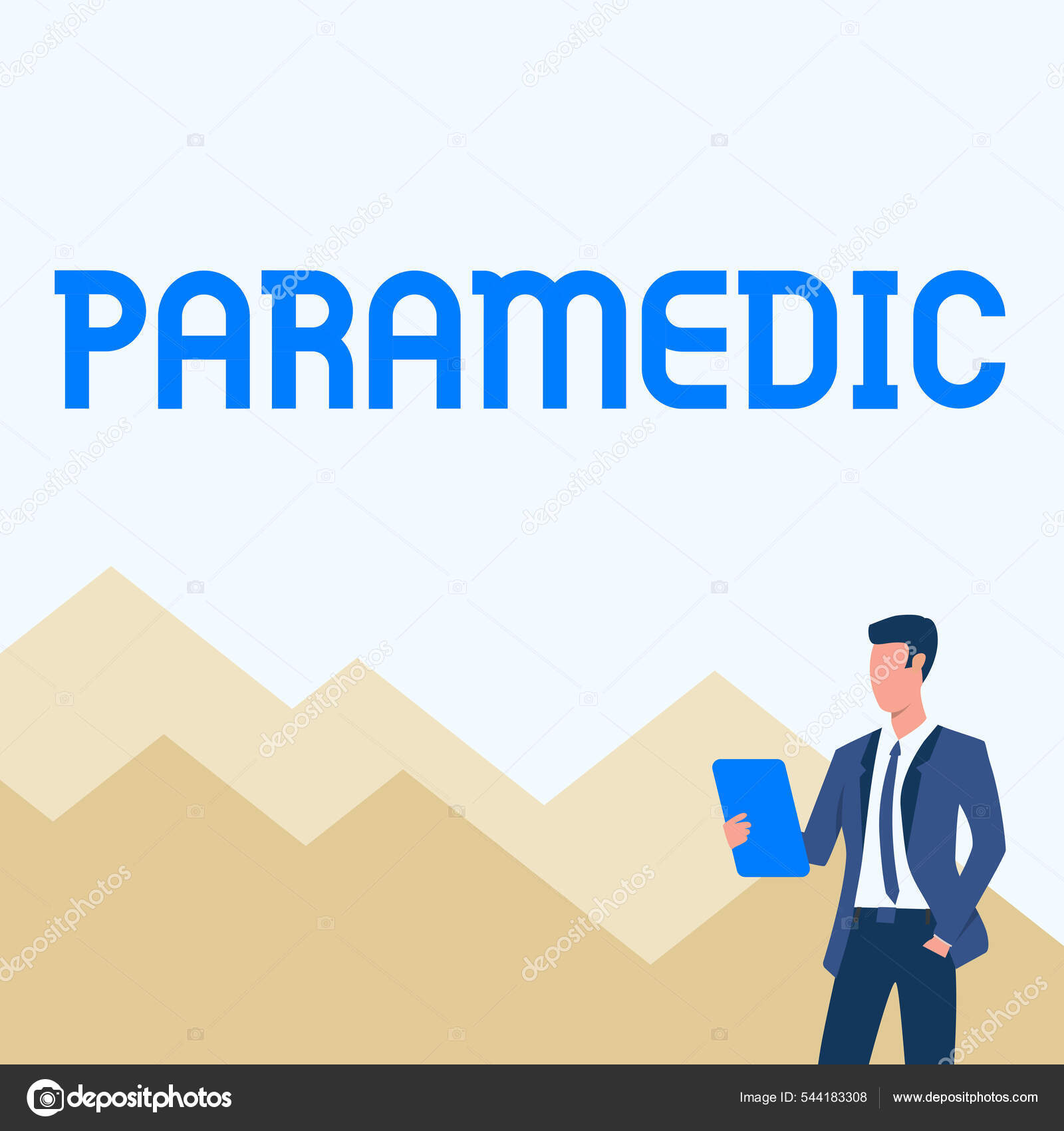 Text sign showing Paramedic. Concept meaning a health worker having an ...