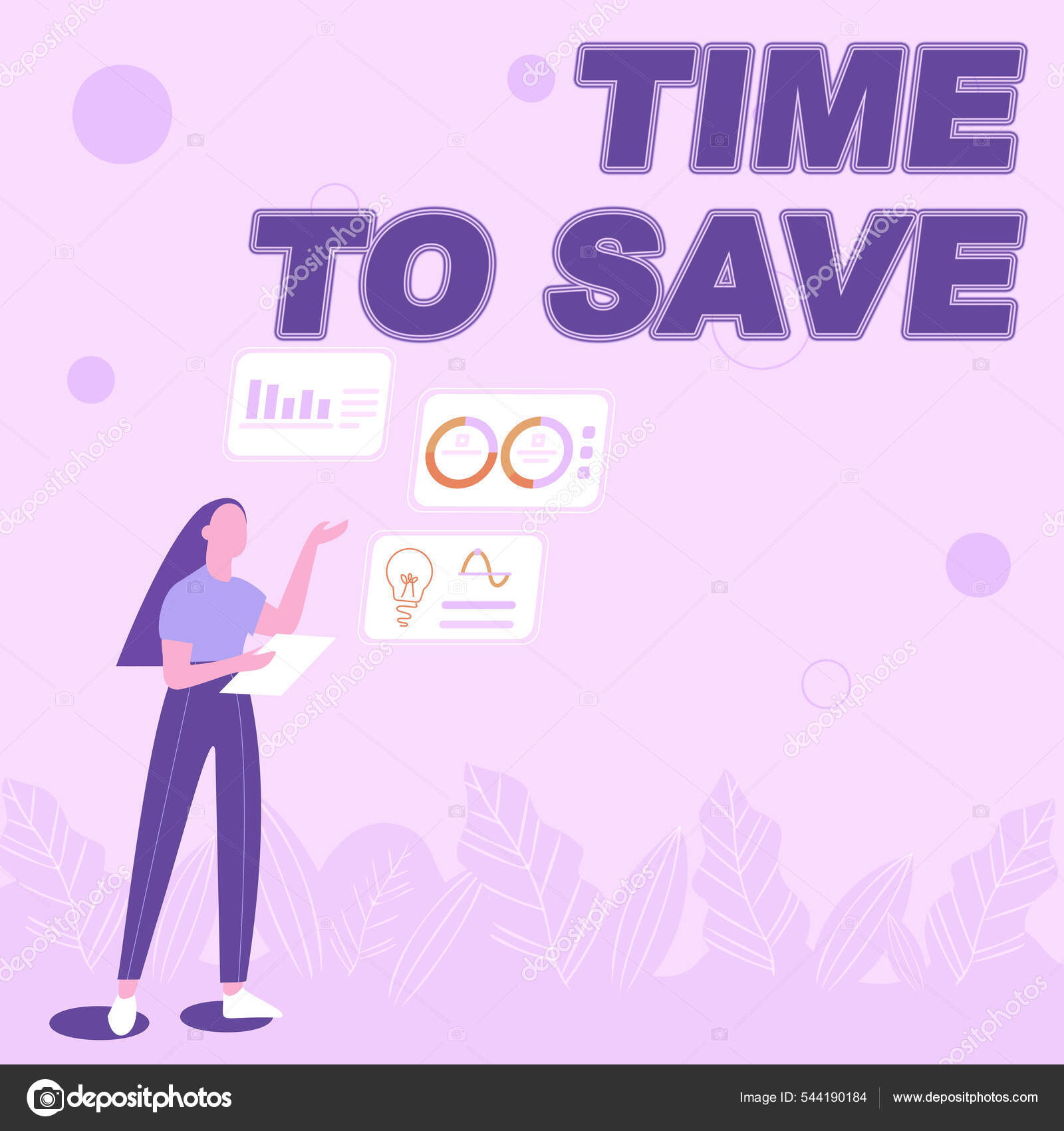 Text caption presenting Time To Save. Internet Concept to do something more efficiently that ...