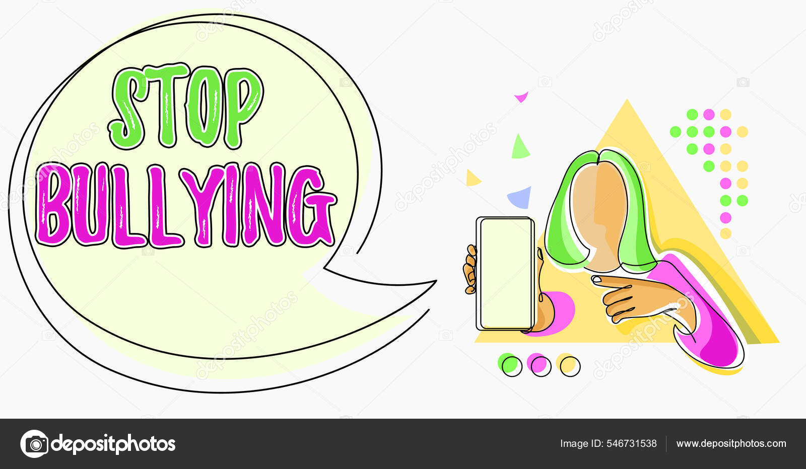 Conceptual display Stop Bullying. Business idea Fight and Eliminate ...