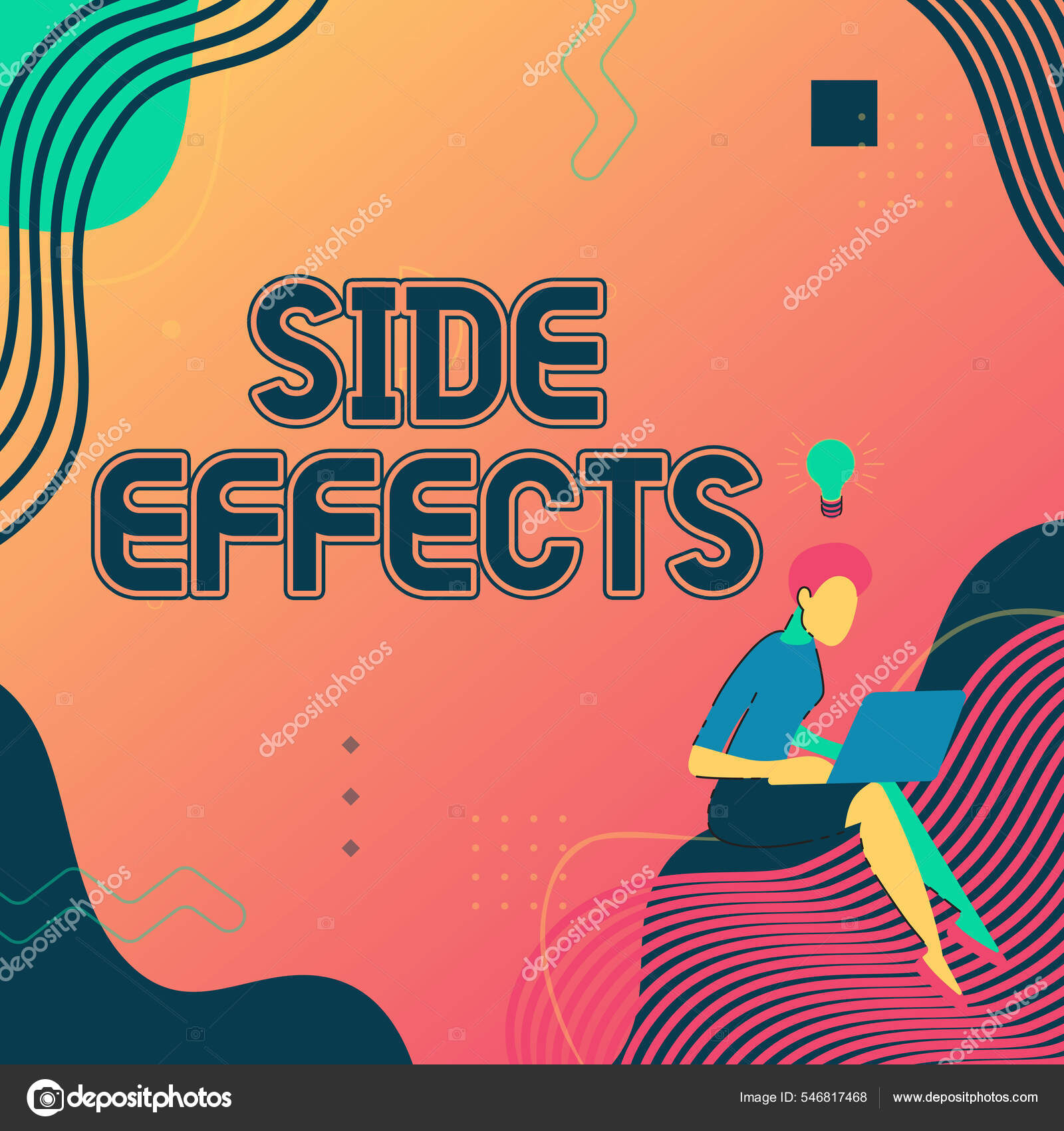 Hand writing sign Side Effects. Business concept An unintended negative ...