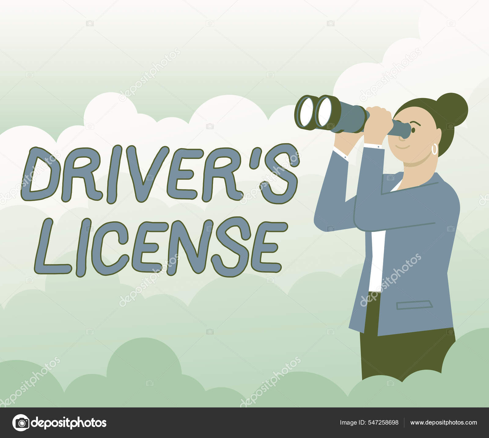 Conceptual display Driver S License. Word for a document permitting a ...