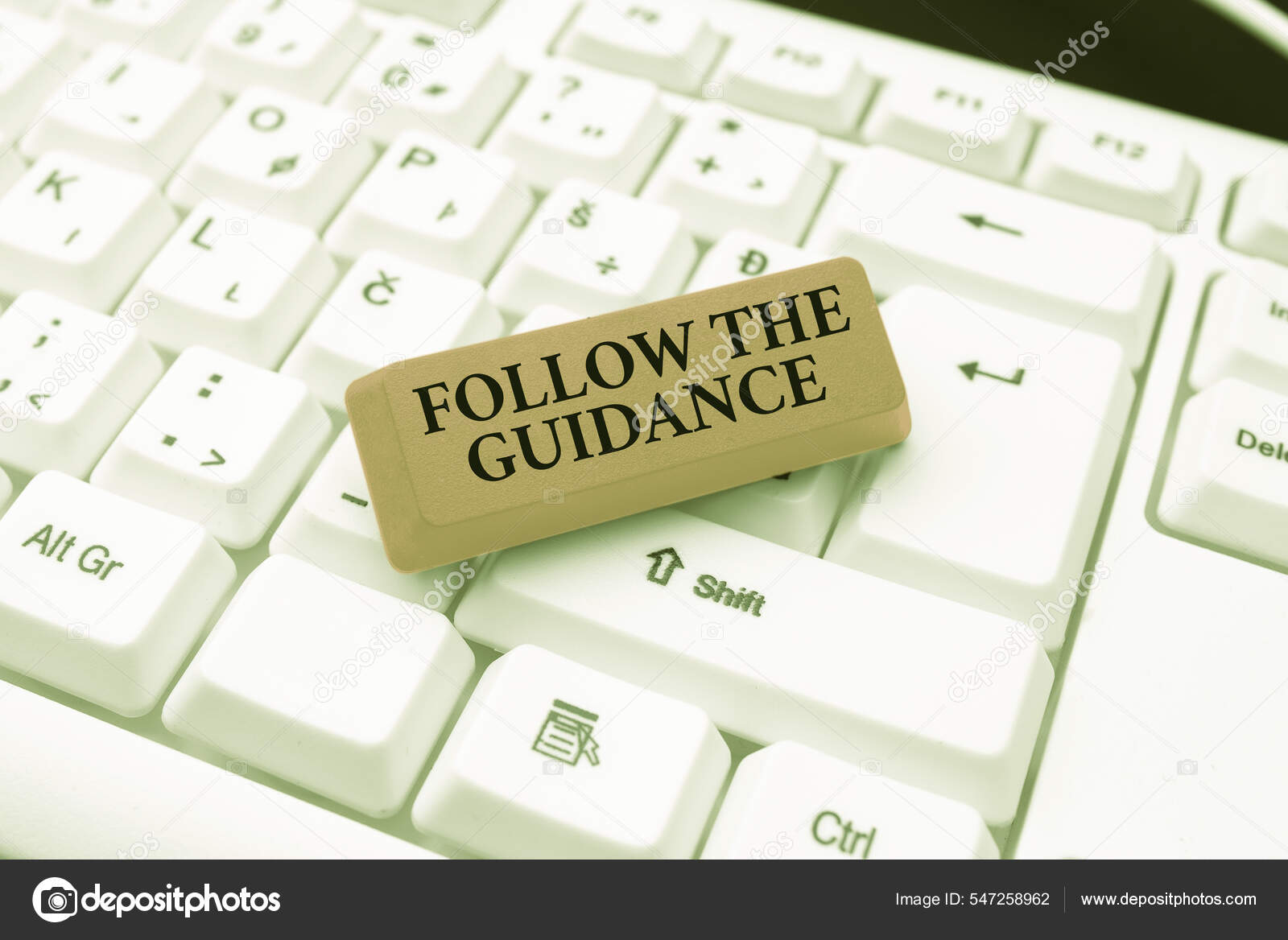 Text showing inspiration Follow The Guidance. Conceptual photo ...