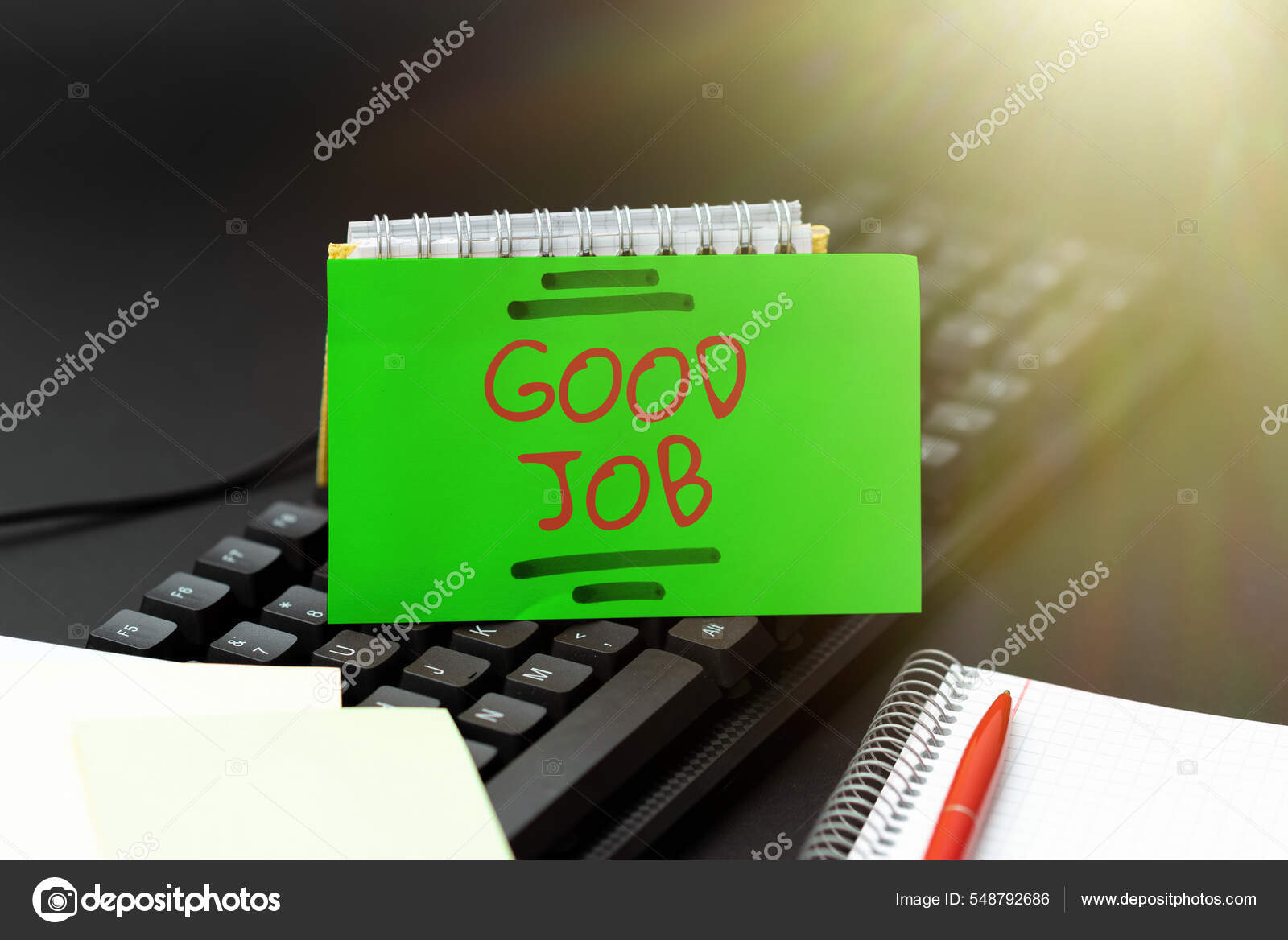 Text caption presenting Good Job. Conceptual photo encourage someone ... Text caption presenting Good Job. Conceptual photo encourage someone ...