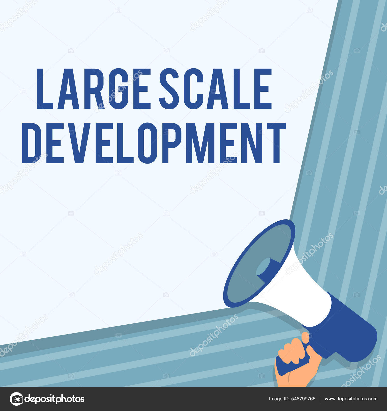 Conceptual caption Large Scale Development. Business idea very wide and ...