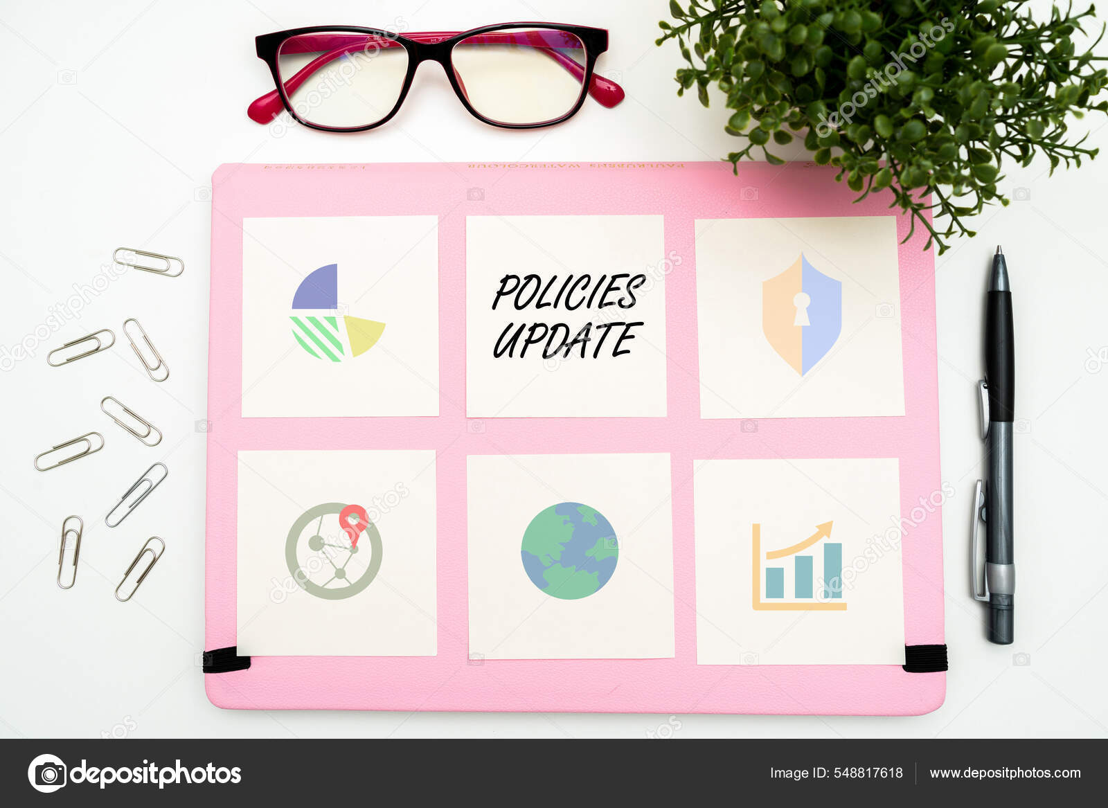 Conceptual display Policies Update. Business idea act of adding new ...