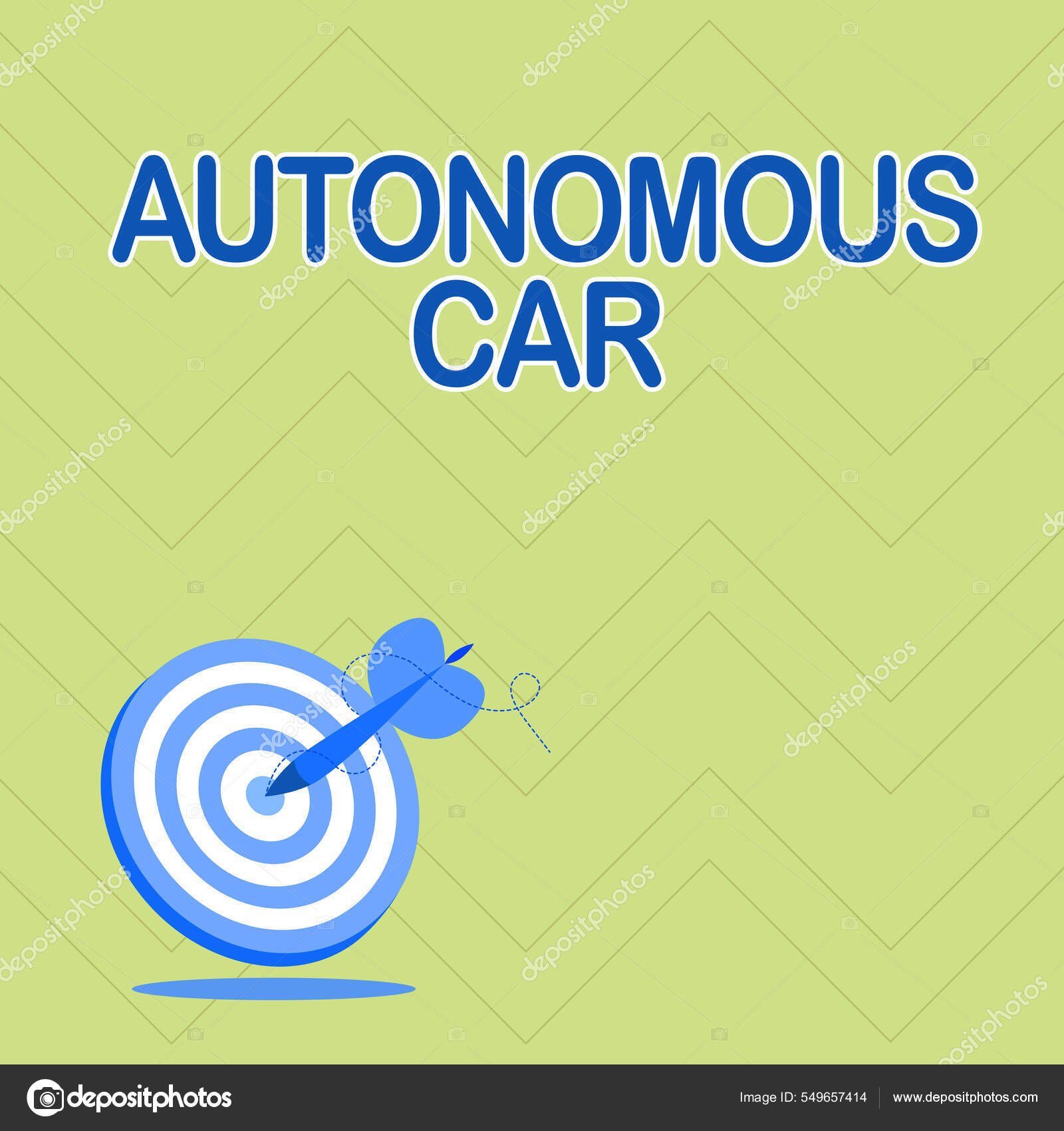 Text sign showing Autonomous Car. Concept meaning vehicle that can ...