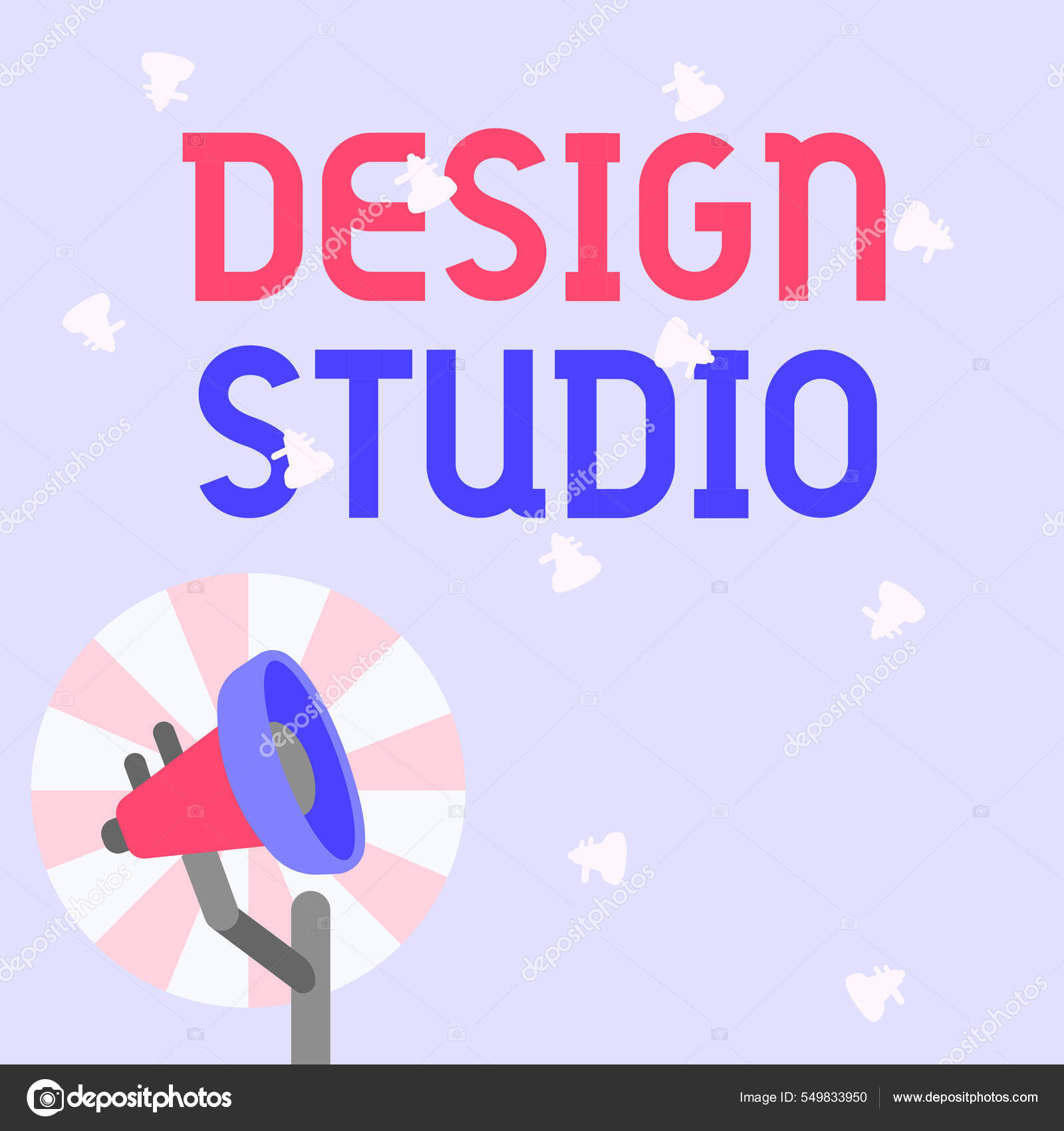 Conceptual display Design Studio. Concept meaning work environment ...