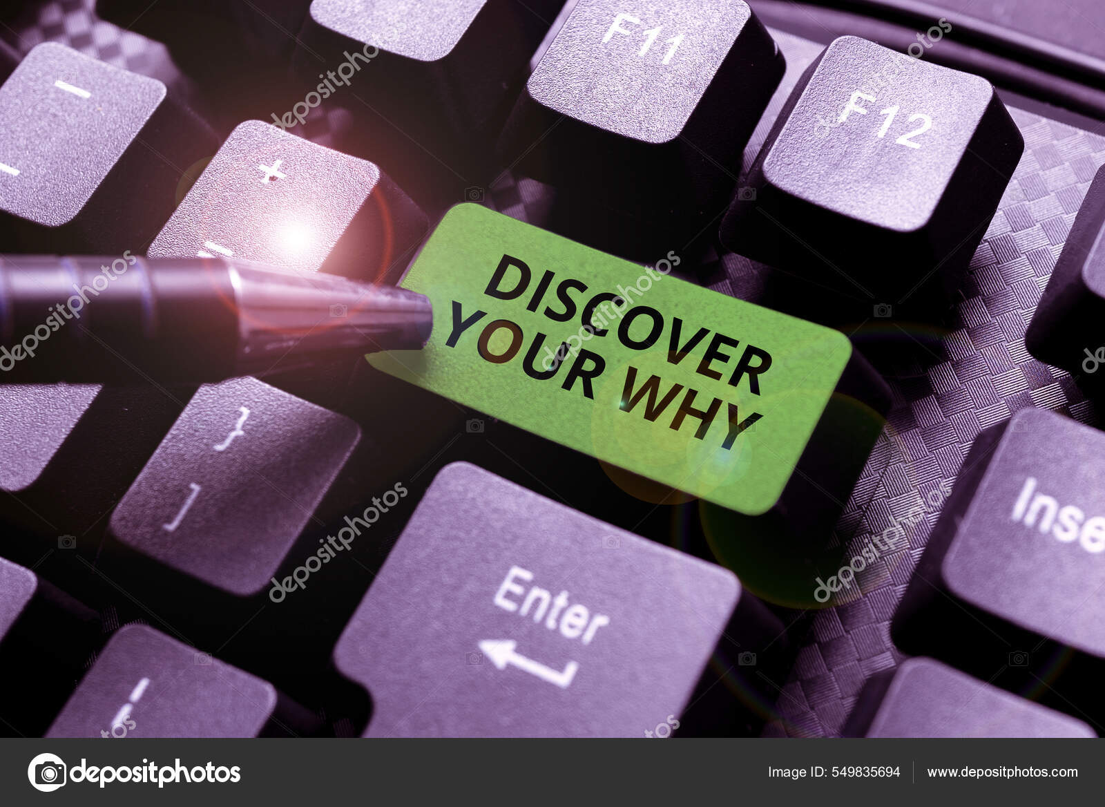 Hand writing sign Discover Your Why. Internet Concept knowing the ...