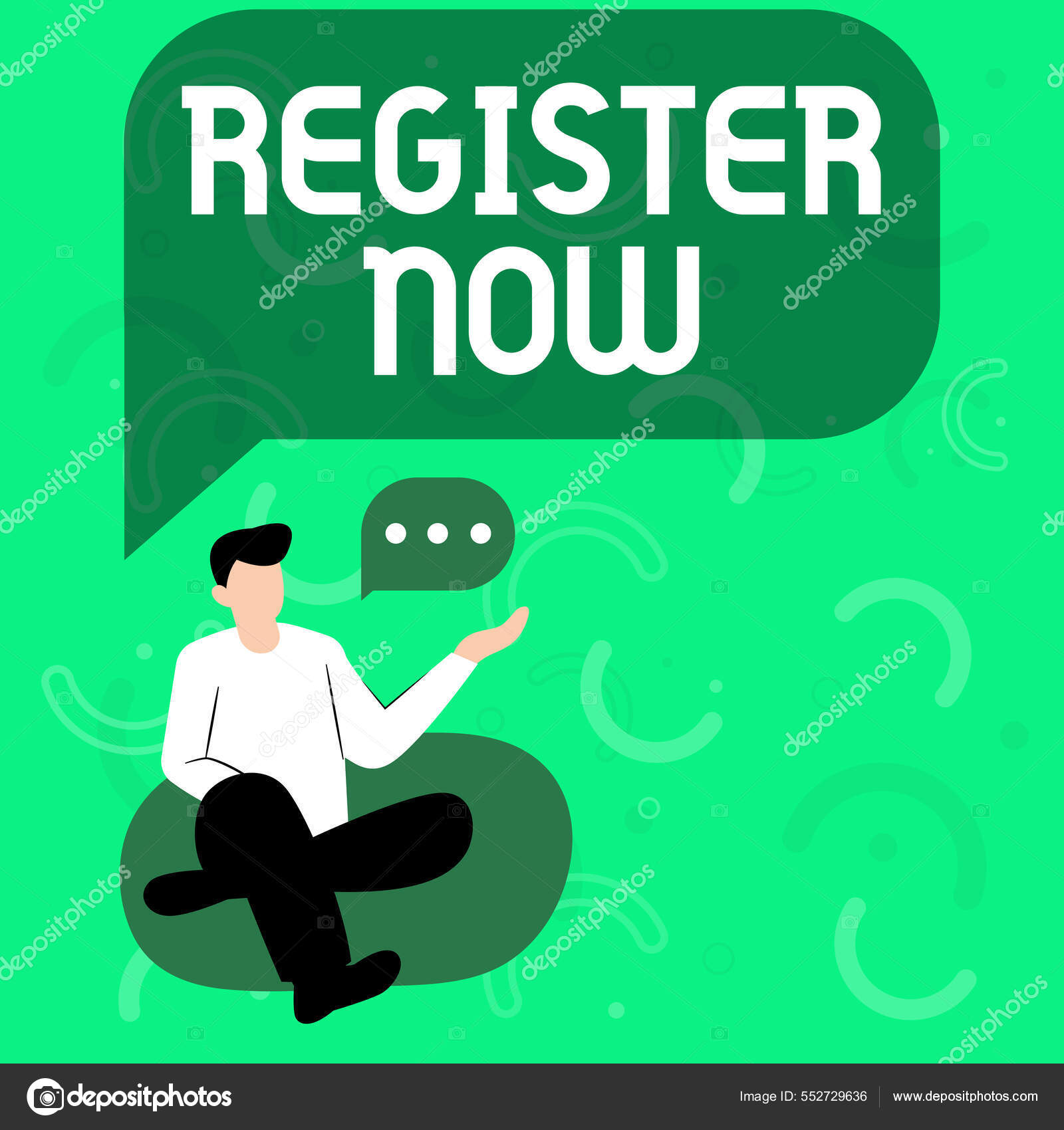 Text showing inspiration Register Now. Internet Concept Name in an ...