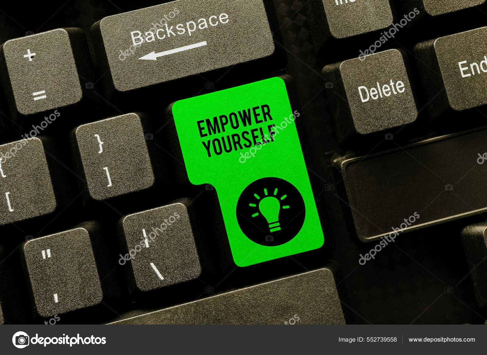 Conceptual caption Empower Yourself. Business overview giving you the ... Conceptual caption Empower Yourself. Business overview giving you the ...