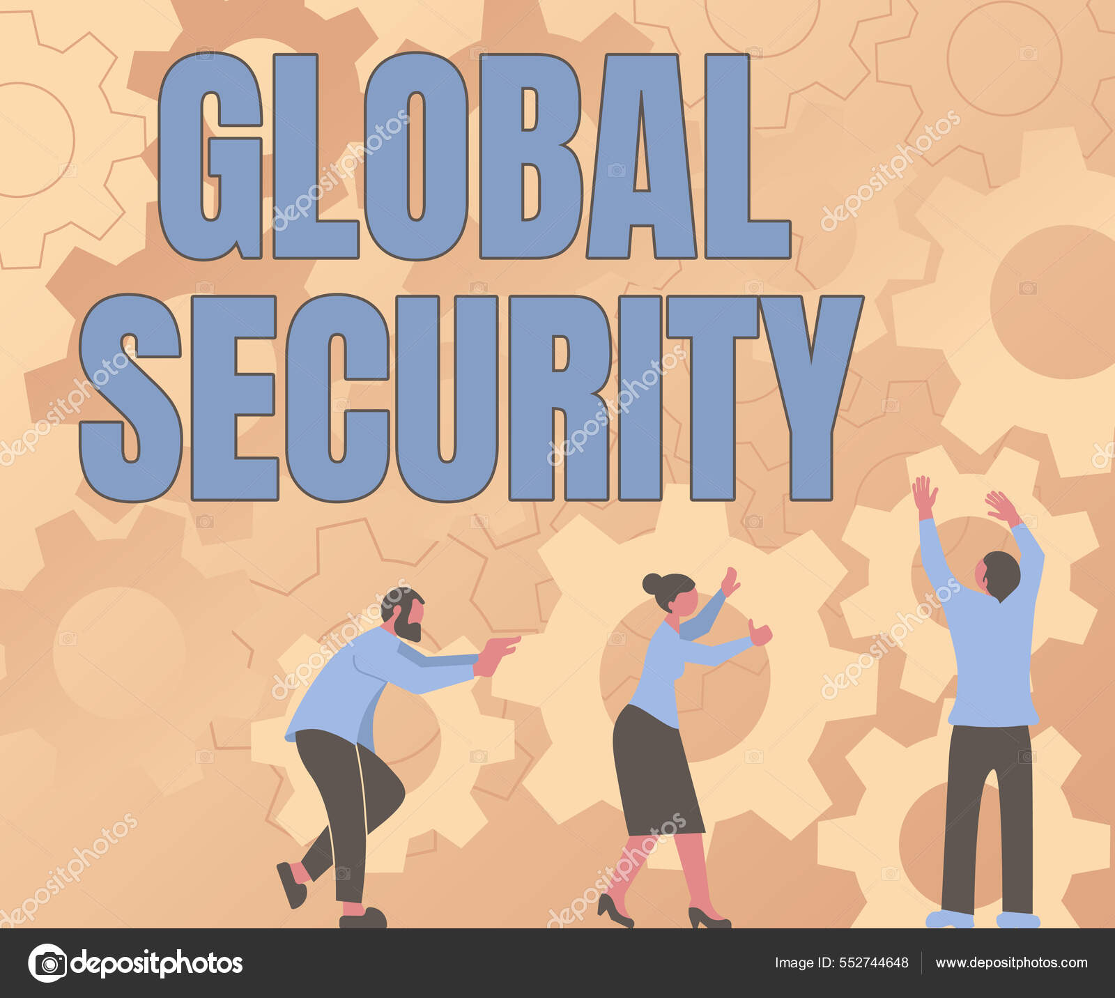 Writing displaying text Global Security. Word for protection of the ...