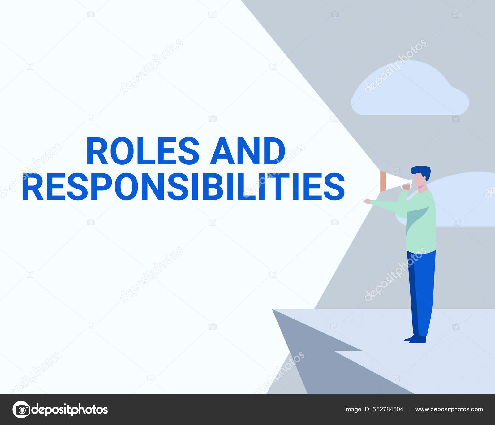 Sign displaying Roles And Responsibilities. Concept meaning Business ...