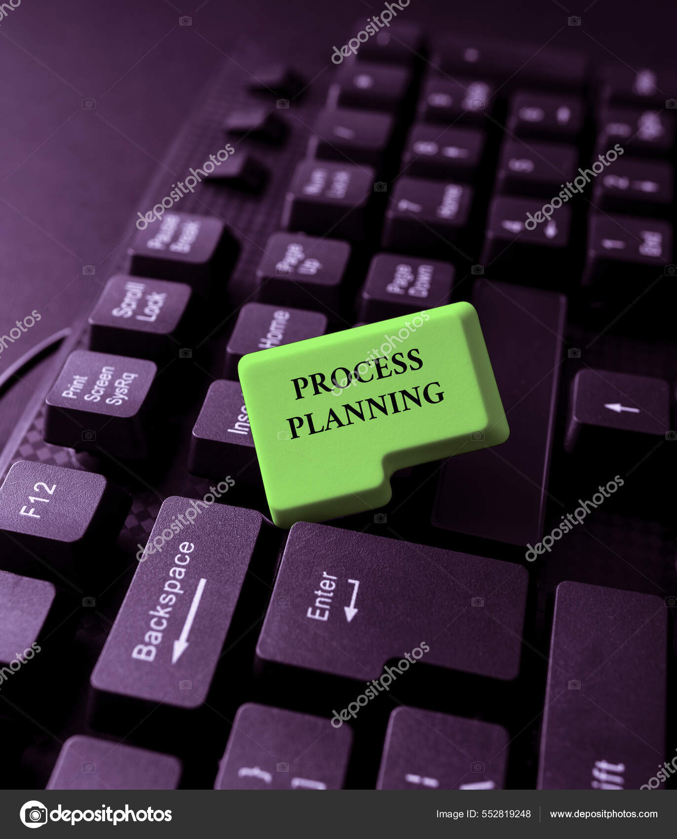 Text caption presenting Process Planning. Concept meaning the ...