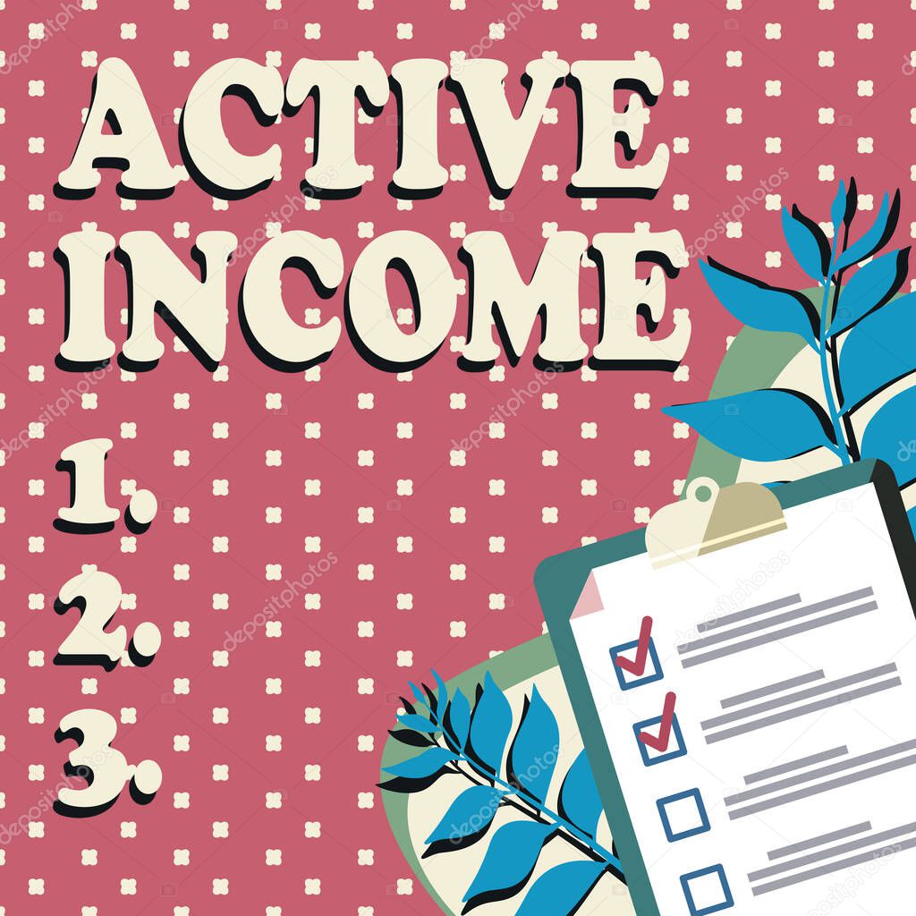 Inspiración mostrando signo de ingreso activo. Palabra escrita en ...