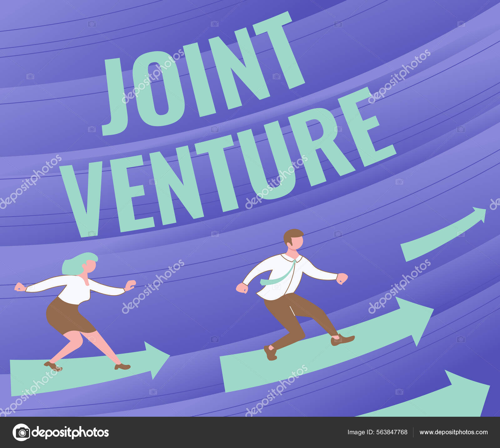 Conceptual display Joint Venture. Conceptual photo Collaboration ...