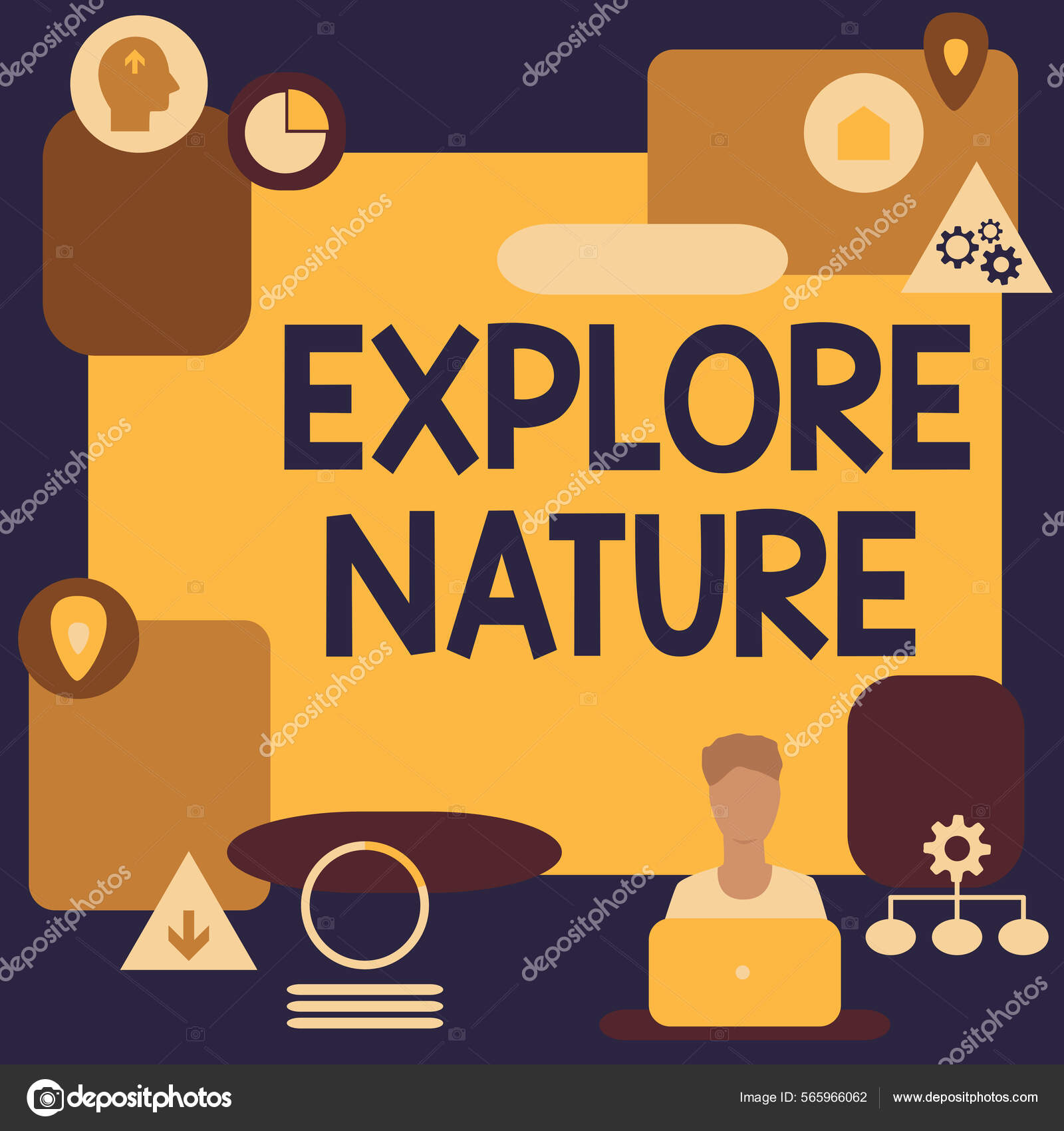 Exhibición conceptual Explore la naturaleza. Concepto significado ...