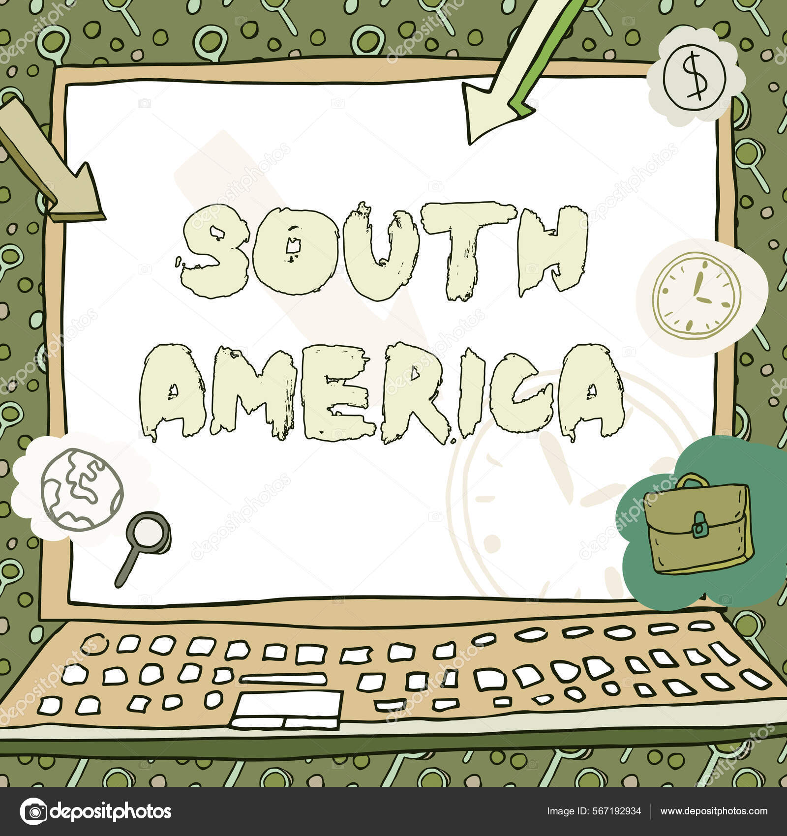 Writing displaying text South America. Word Written on Continent in ...